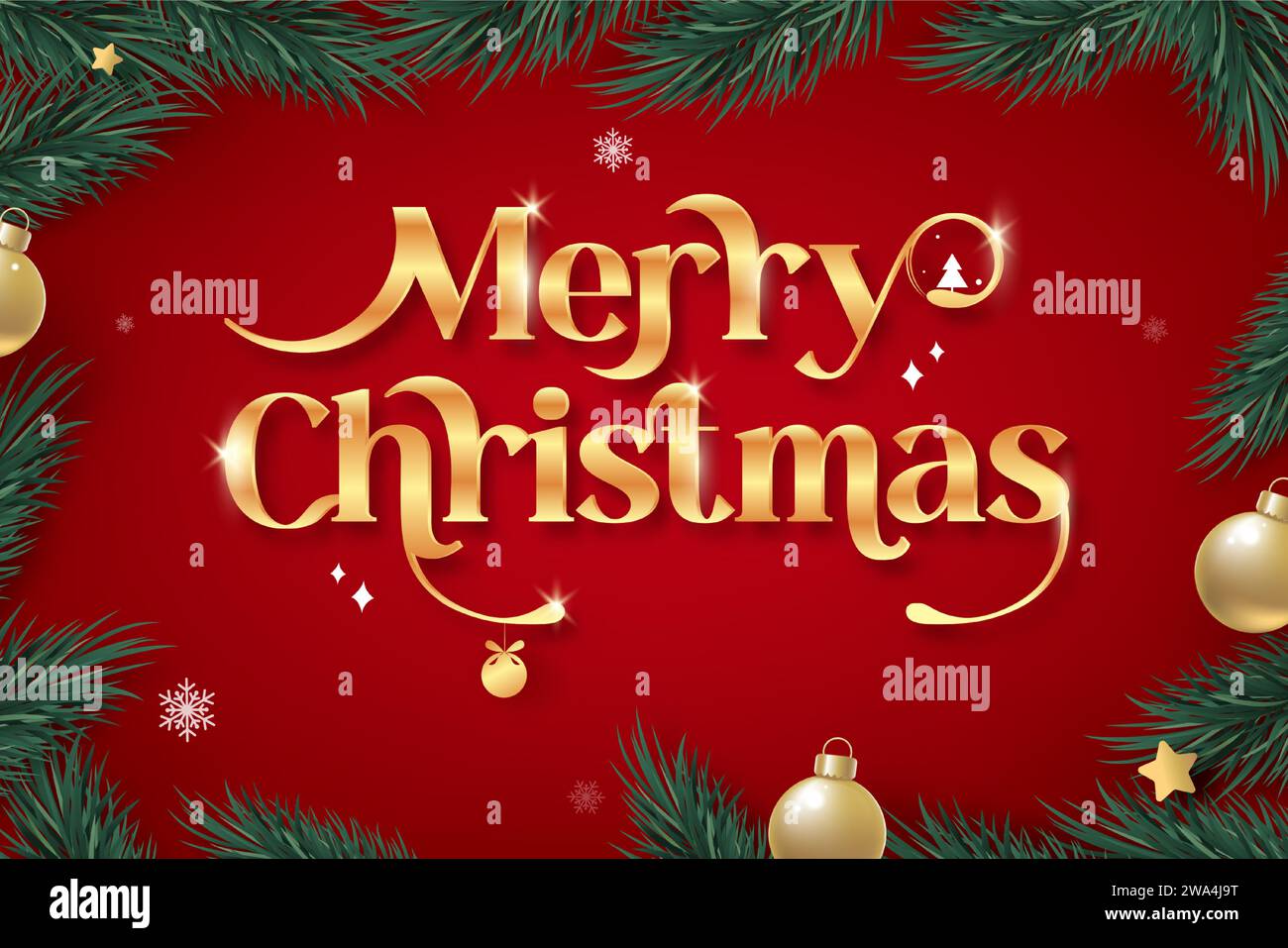 Merry christmas illustration typography Stock Vector Images - Alamy