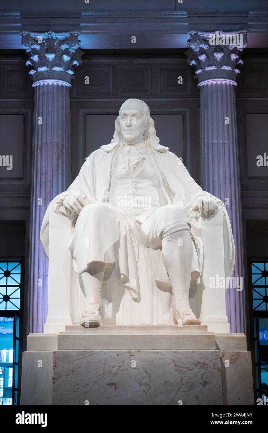 The Benjamin Franklin National Memorial, Historical landmark in Philadelphia, Pennsylvania Stock ...