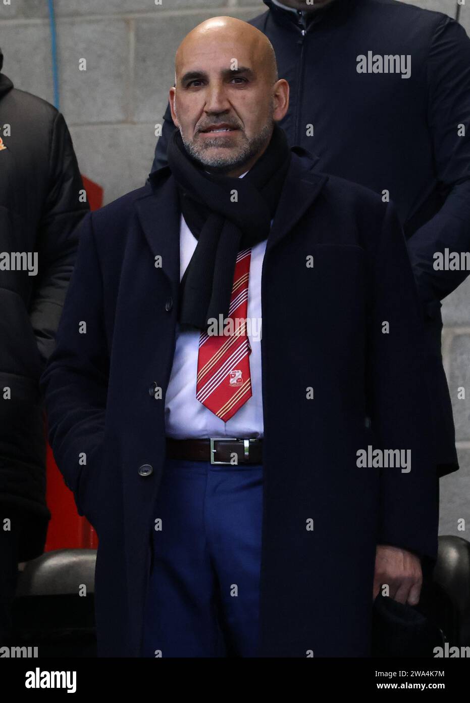 Swindon Town Football Club owner Clem Morfuni watches his team during ...