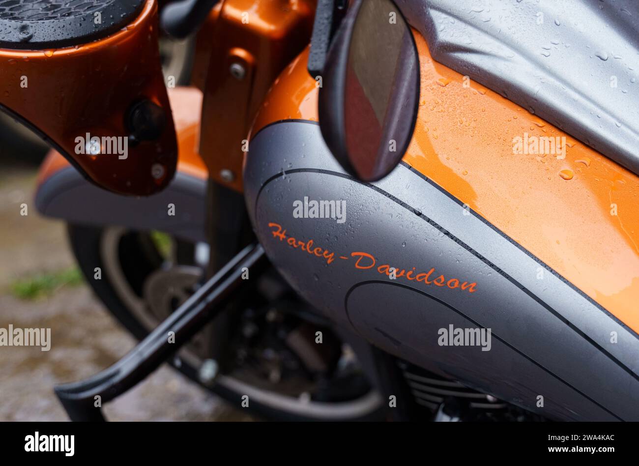 Bobruisk, Belarus - November 8, 2022: Element of a Harley-Davidson ...