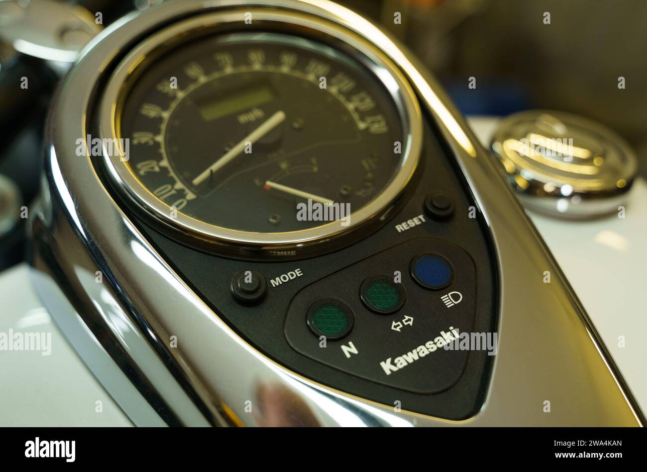 Bobruisk, Belarus - November 8, 2022: Kawasaki dashboard motorcycle ...