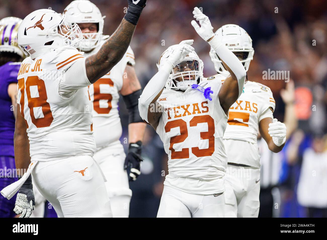 New Orleans, Louisiana, USA. 01st Jan, 2024. Texas running back Jaydon ...