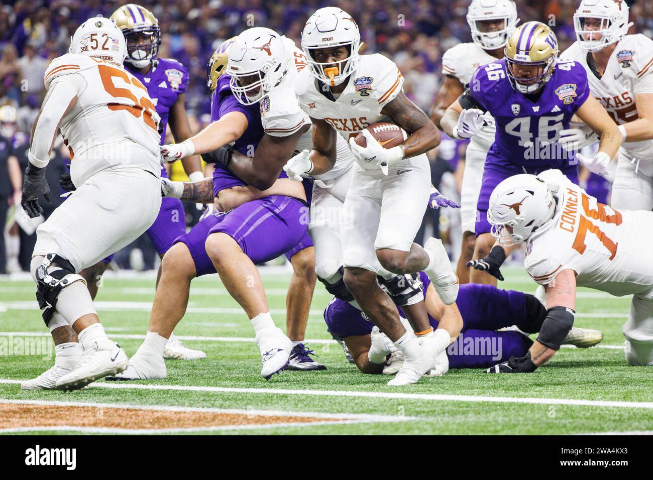 New Orleans, Louisiana, USA. 01st Jan, 2024. Texas running back CJ ...