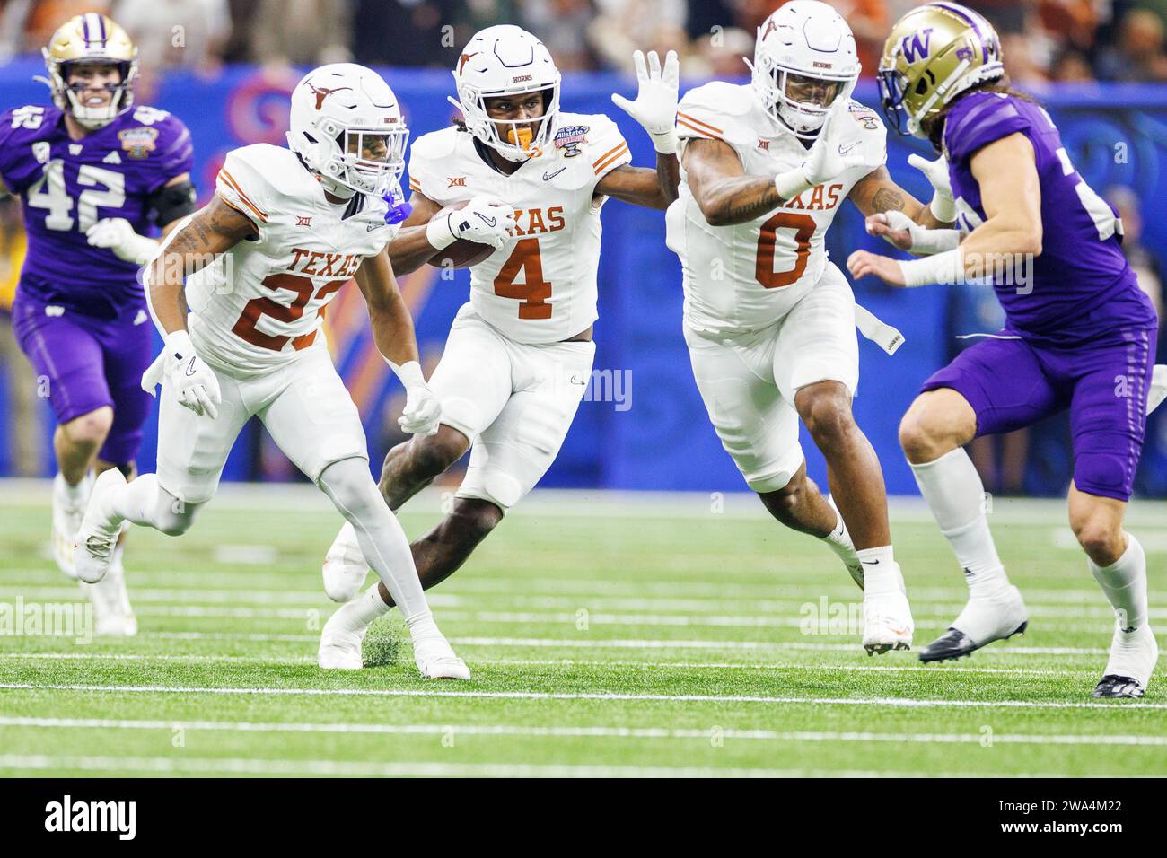 New Orleans, Louisiana, USA. 01st Jan, 2024. Texas running back CJ ...