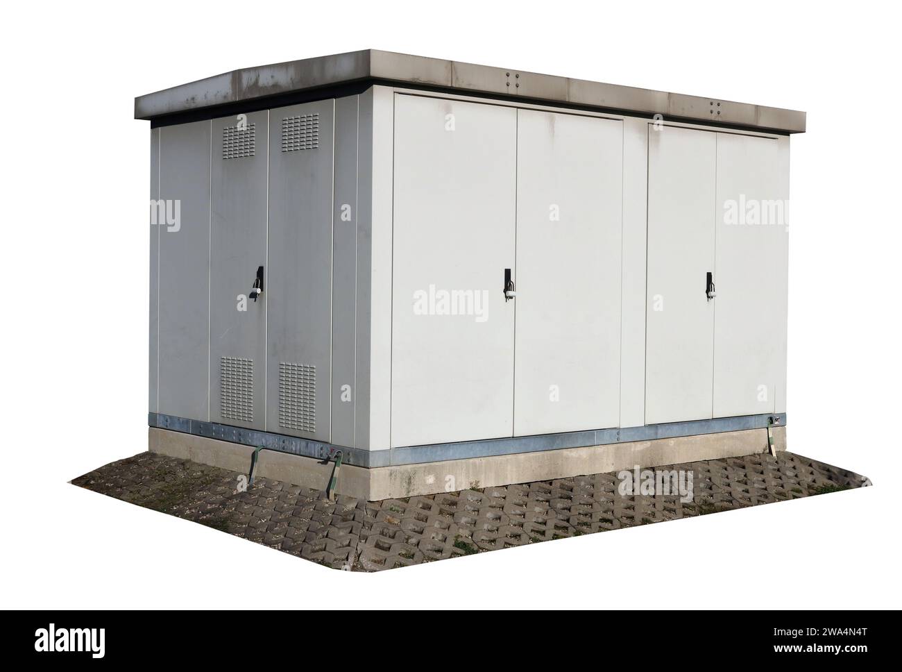 Voltage power transformer substation village Cut Out Stock Images ...