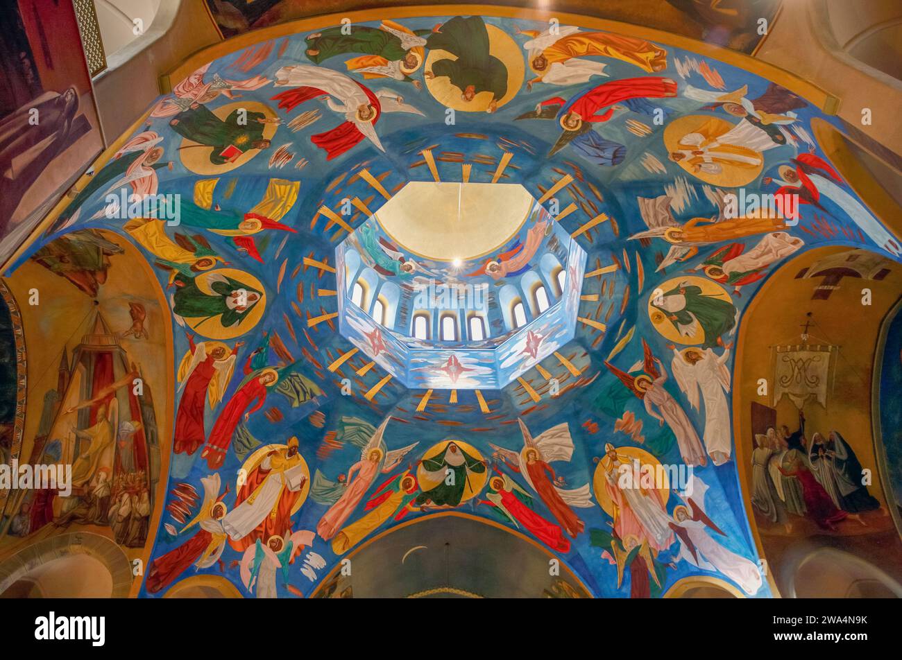 Italy Umbria Cascia: Monastery of Santa Rita da Cascia Interior of the ...