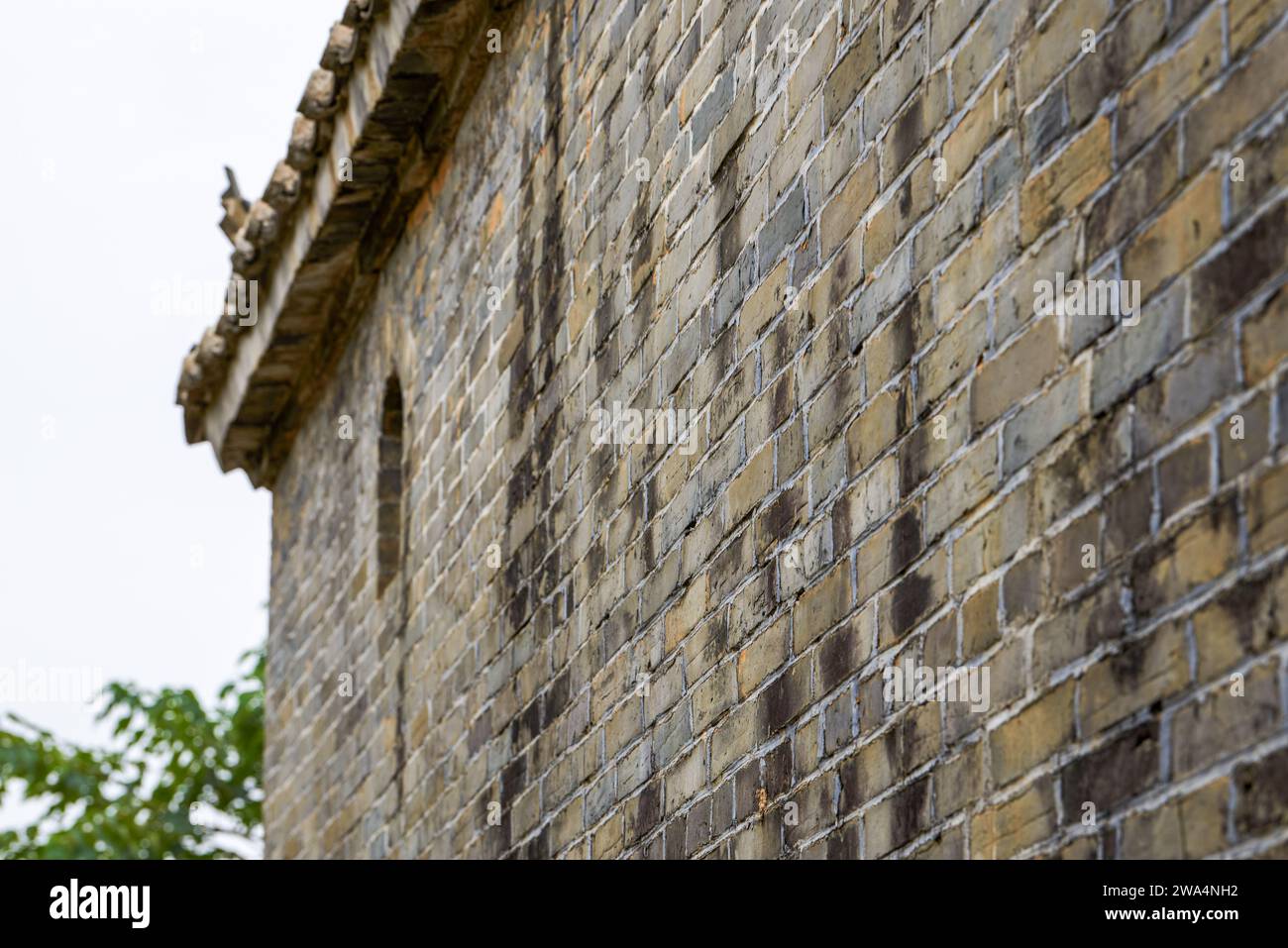 Ancient buildings with red bricks and red walls in rural China Stock ...