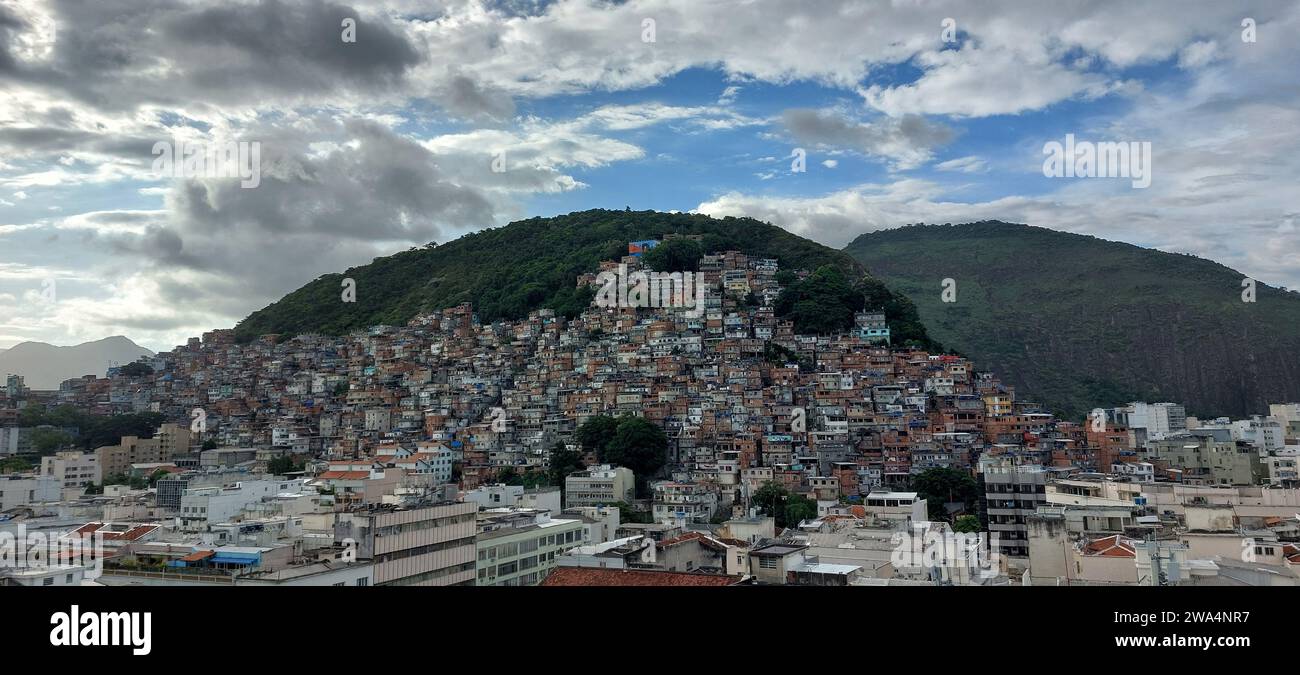Panoramic view of the most big Favela of Rio de Janeiro Stock Photo - Alamy