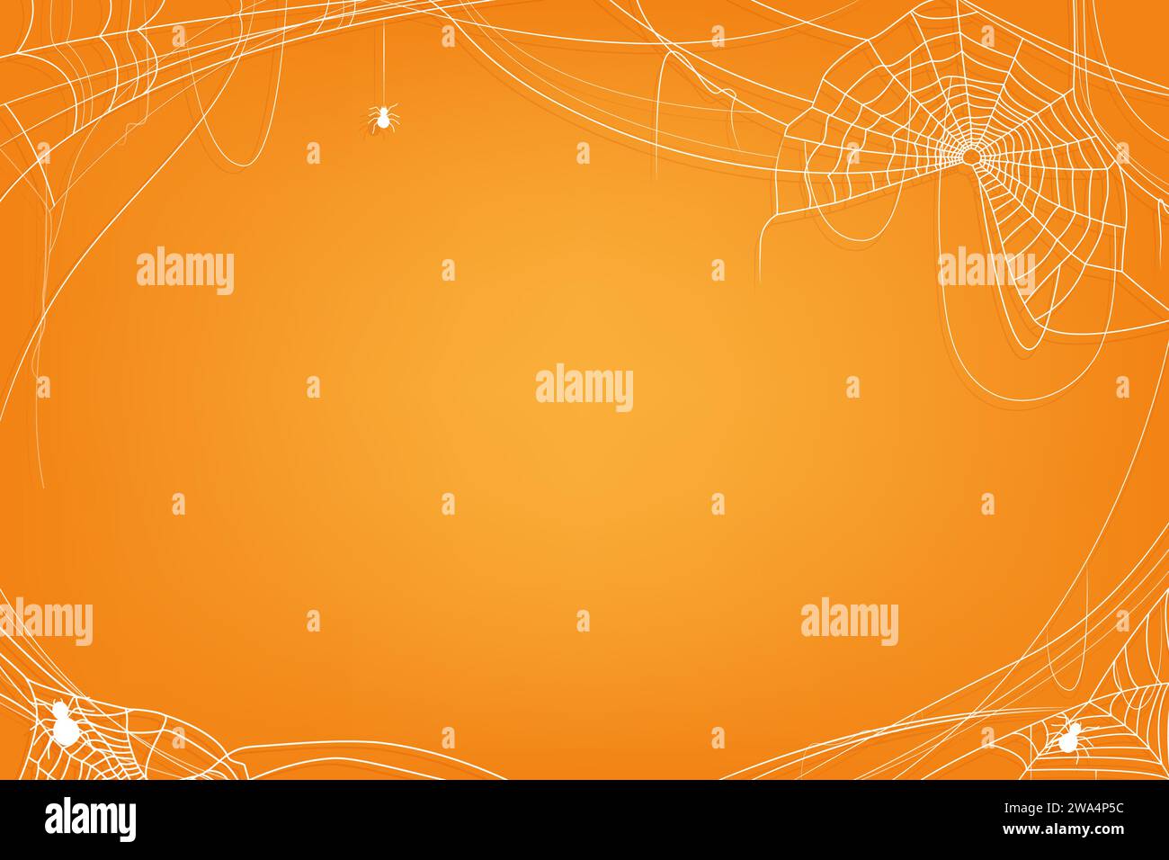 Spider cobweb net border design frame Halloween background decoration ...