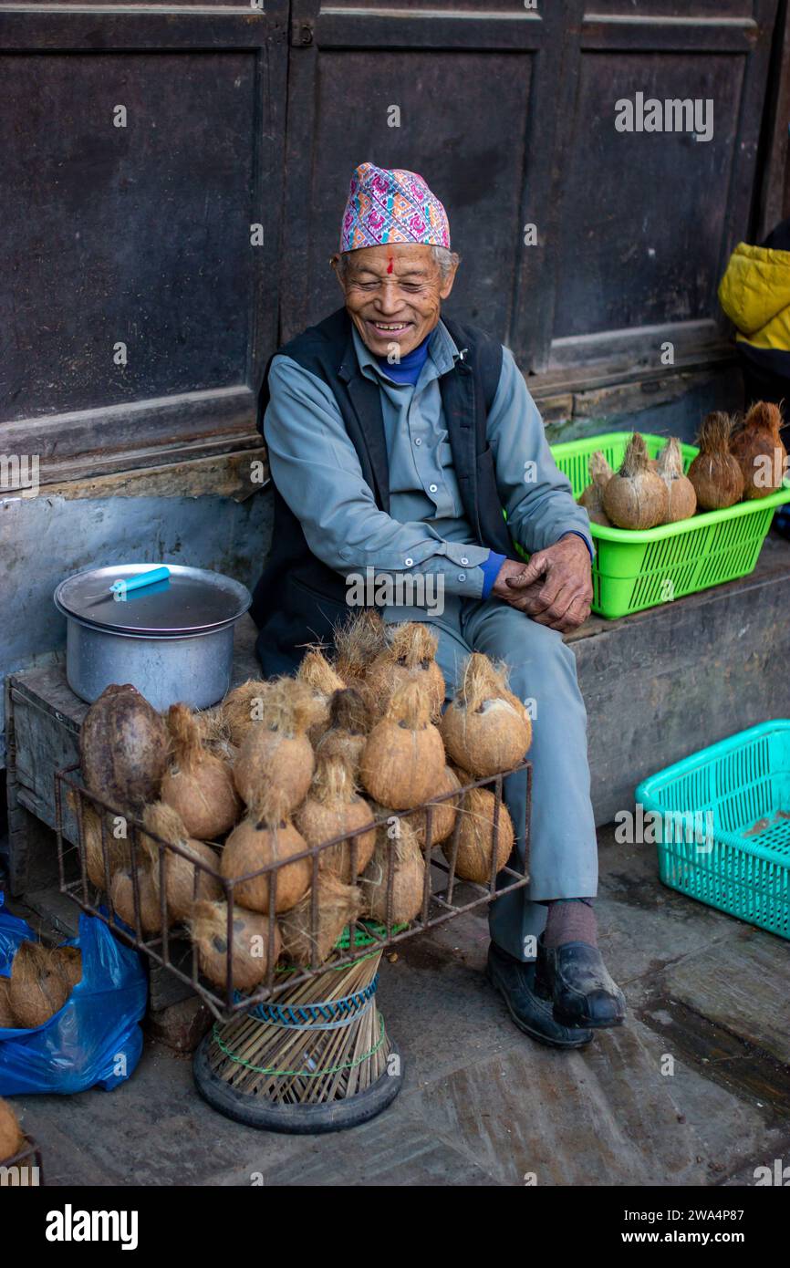 Old Market of Kathmandu Asan Market Stock Photo - Alamy