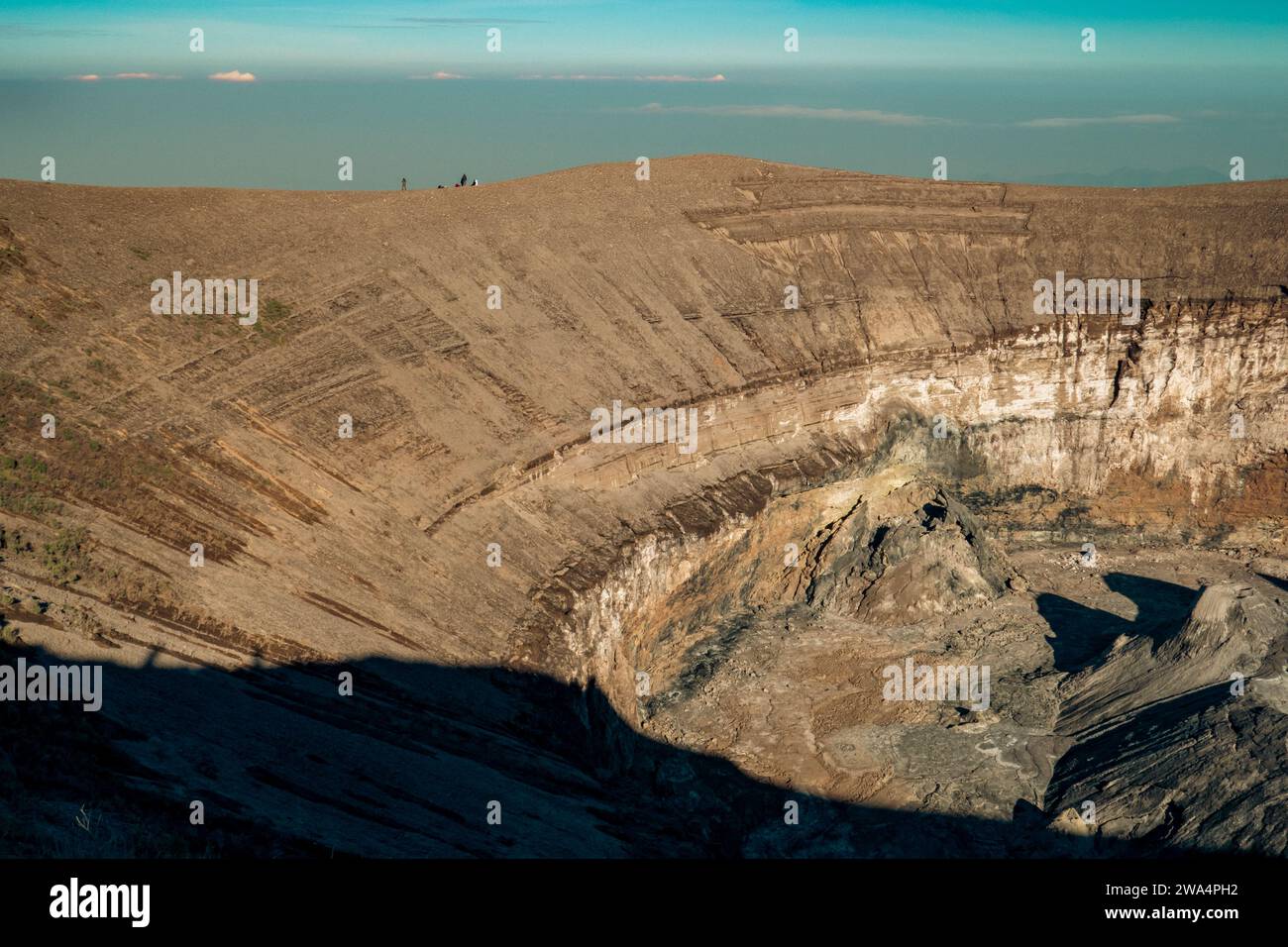 View of the volcanic crater - The Ash Pit of Mount Ol Doinyo Lengai in ...