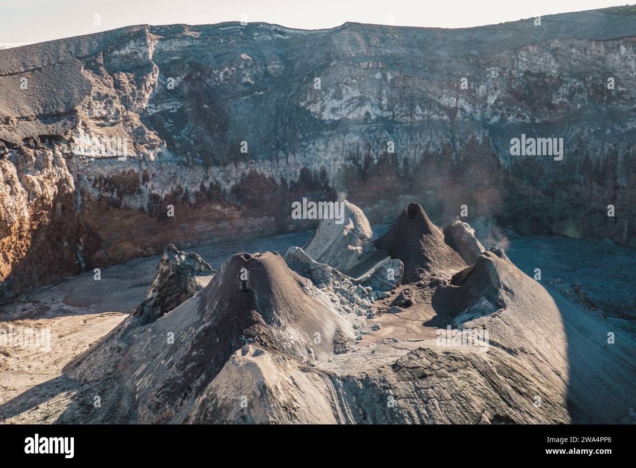 View of the volcanic crater - The Ash Pit of Mount Ol Doinyo Lengai in ...