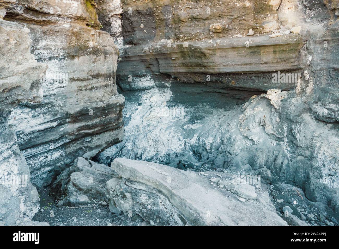 View of the volcanic crater - The Ash Pit of Mount Ol Doinyo Lengai in ...