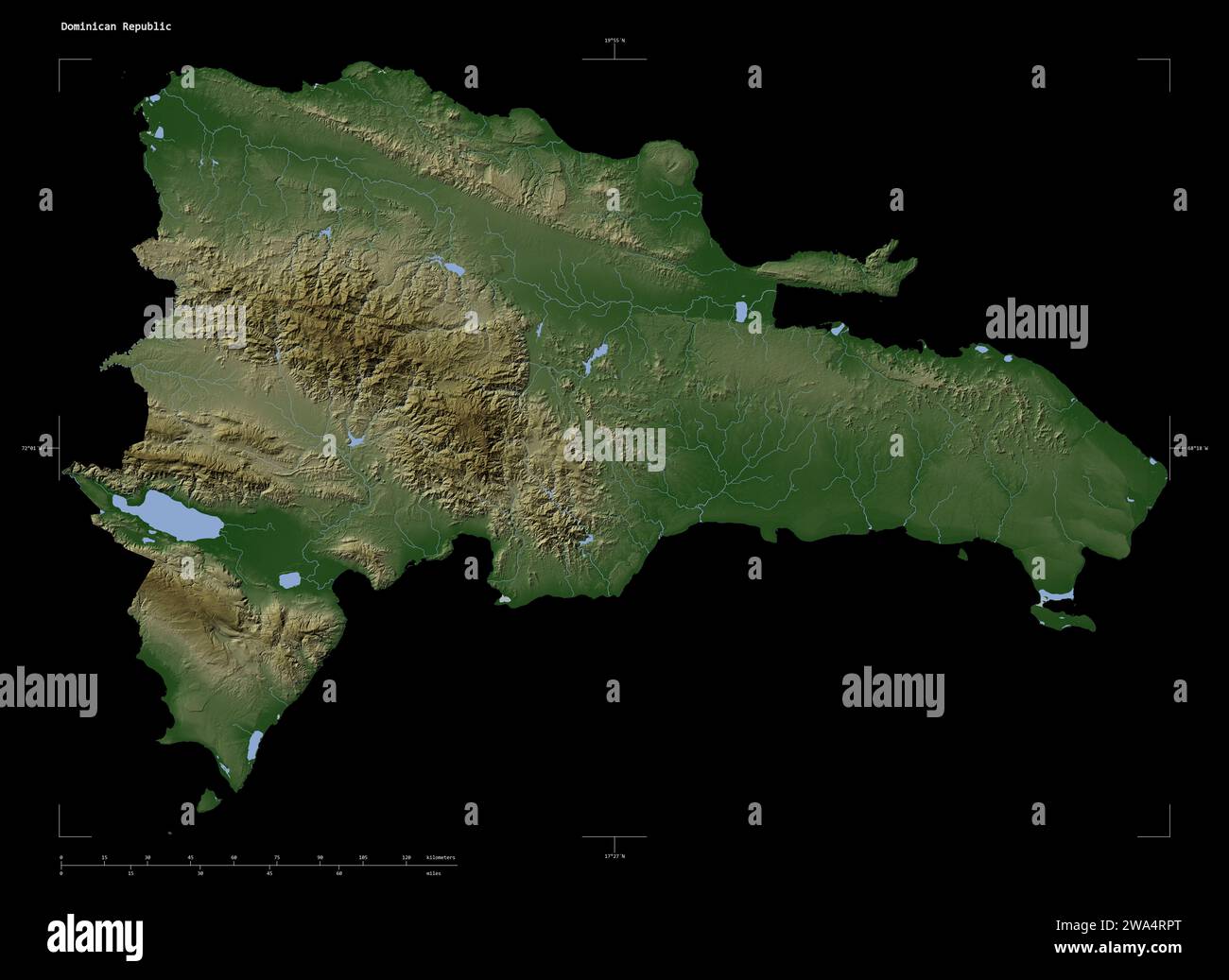 Shape of a Pale colored elevation map with lakes and rivers of the ...