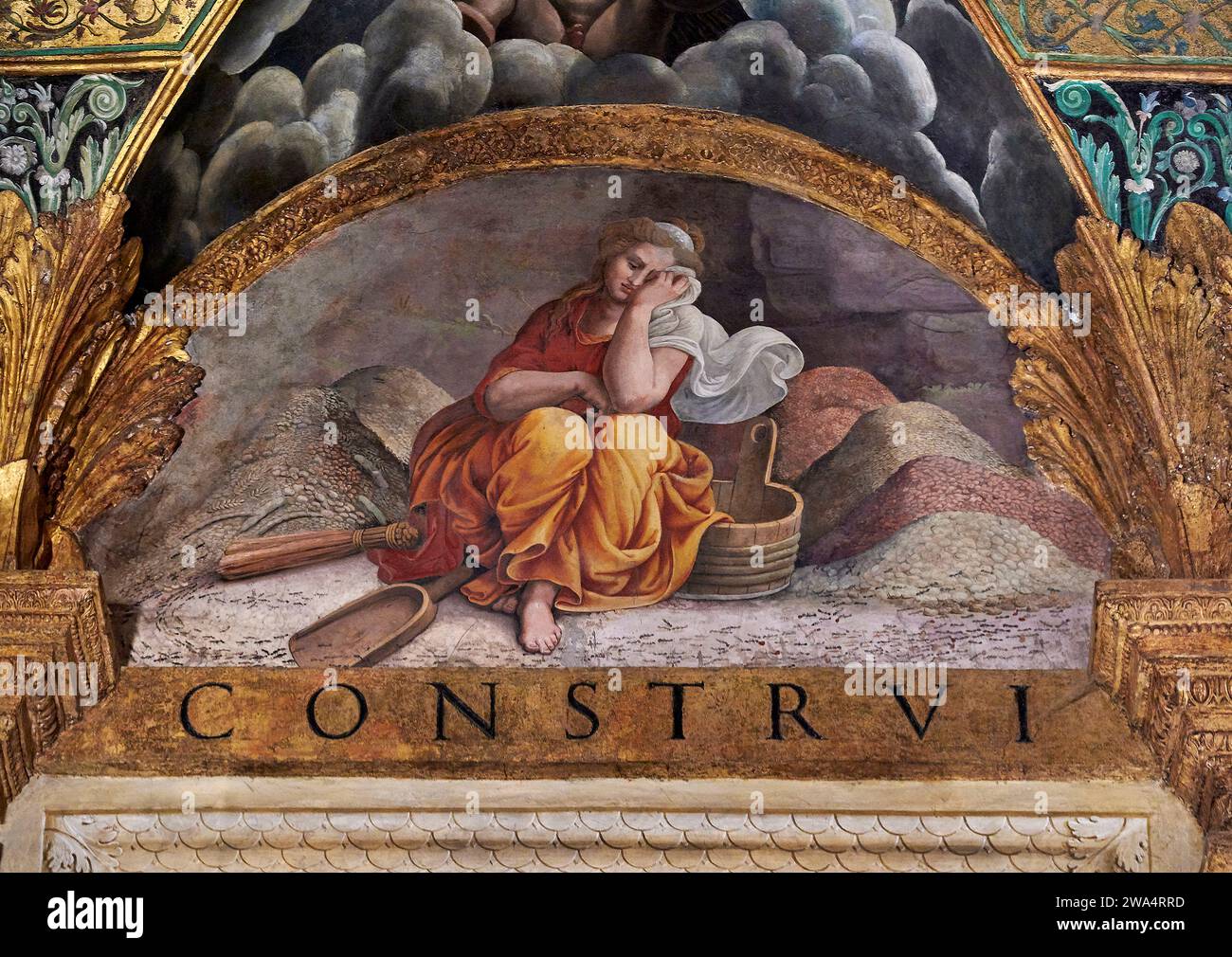 Venere infligge la prima prova a Psiche - affresco della Camera di ...