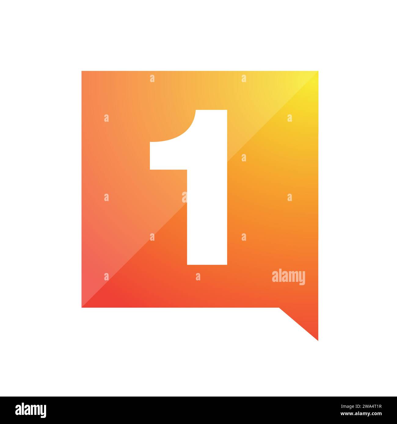 Number one label speech bubble Stock Vector Image & Art - Alamy