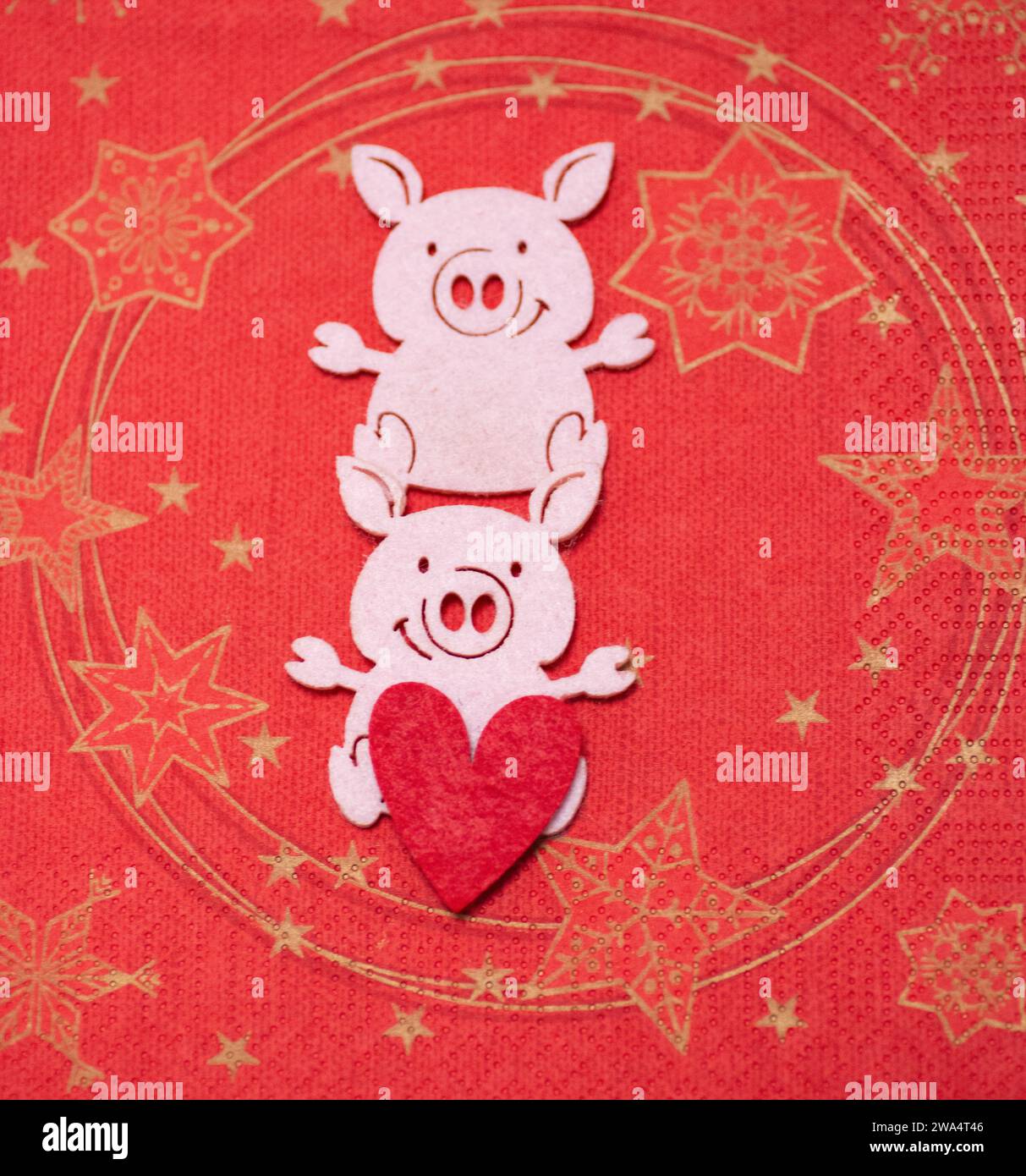 Pink lucky pigs with hearts and or lucky clovers wish you all the best ...