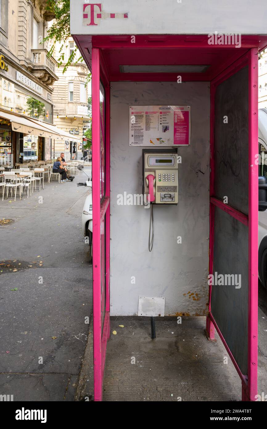 Still usable card operated Public telephone booth, Budapest, Hungary ...
