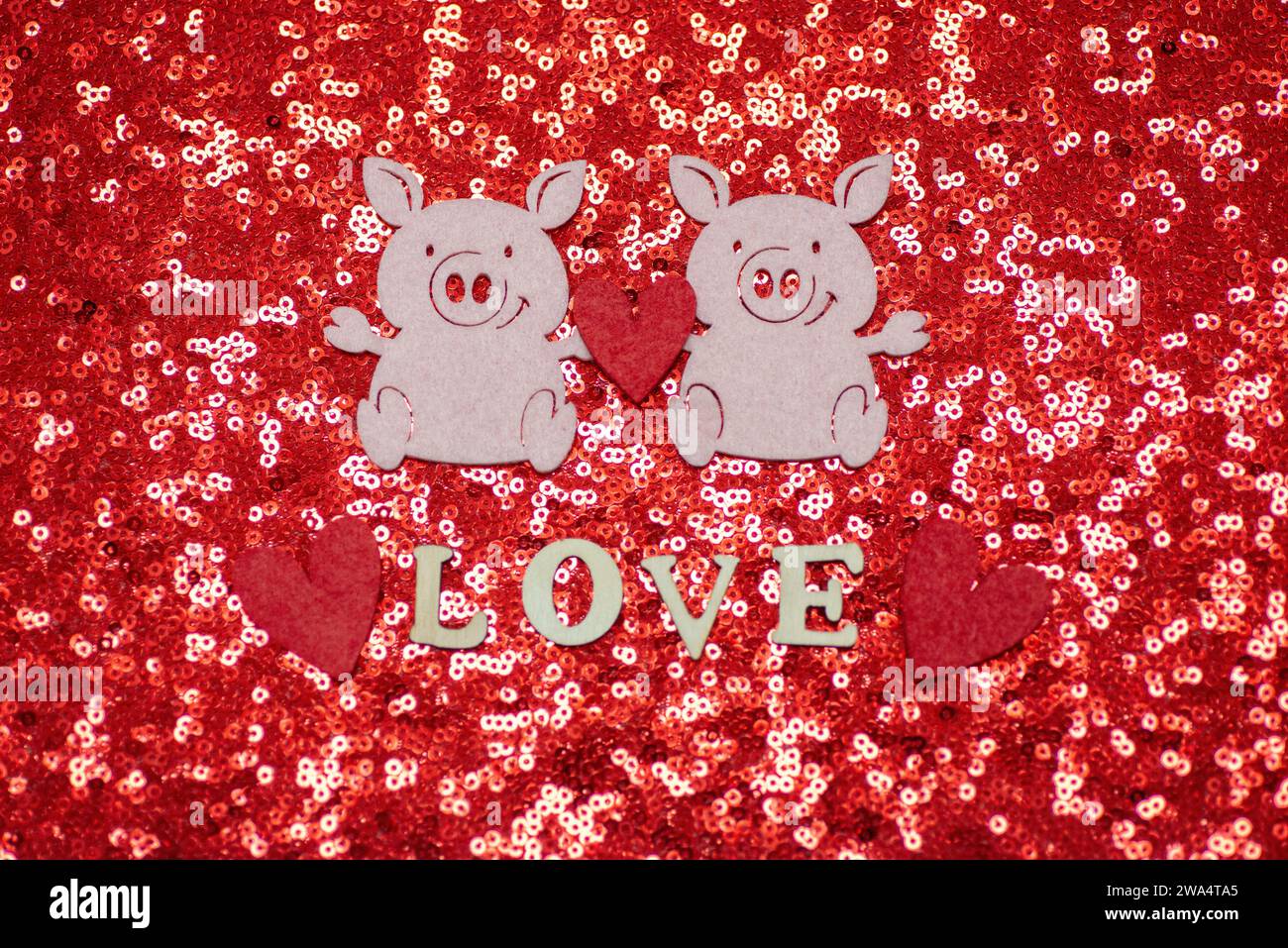 Pink lucky pigs with hearts and or lucky clovers wish you all the best ...