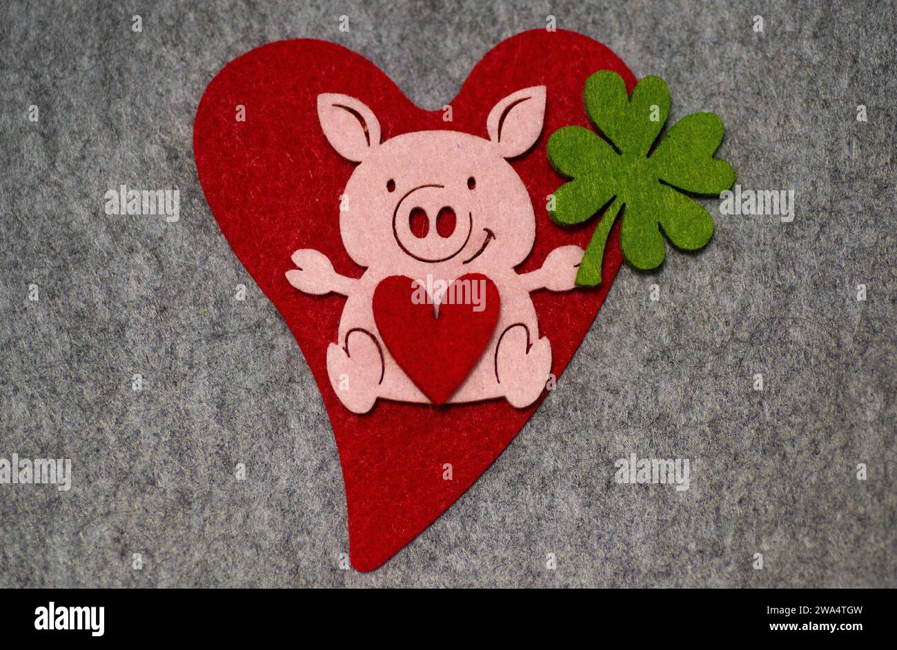 Pink lucky pigs with hearts and or lucky clovers wish you all the best ...