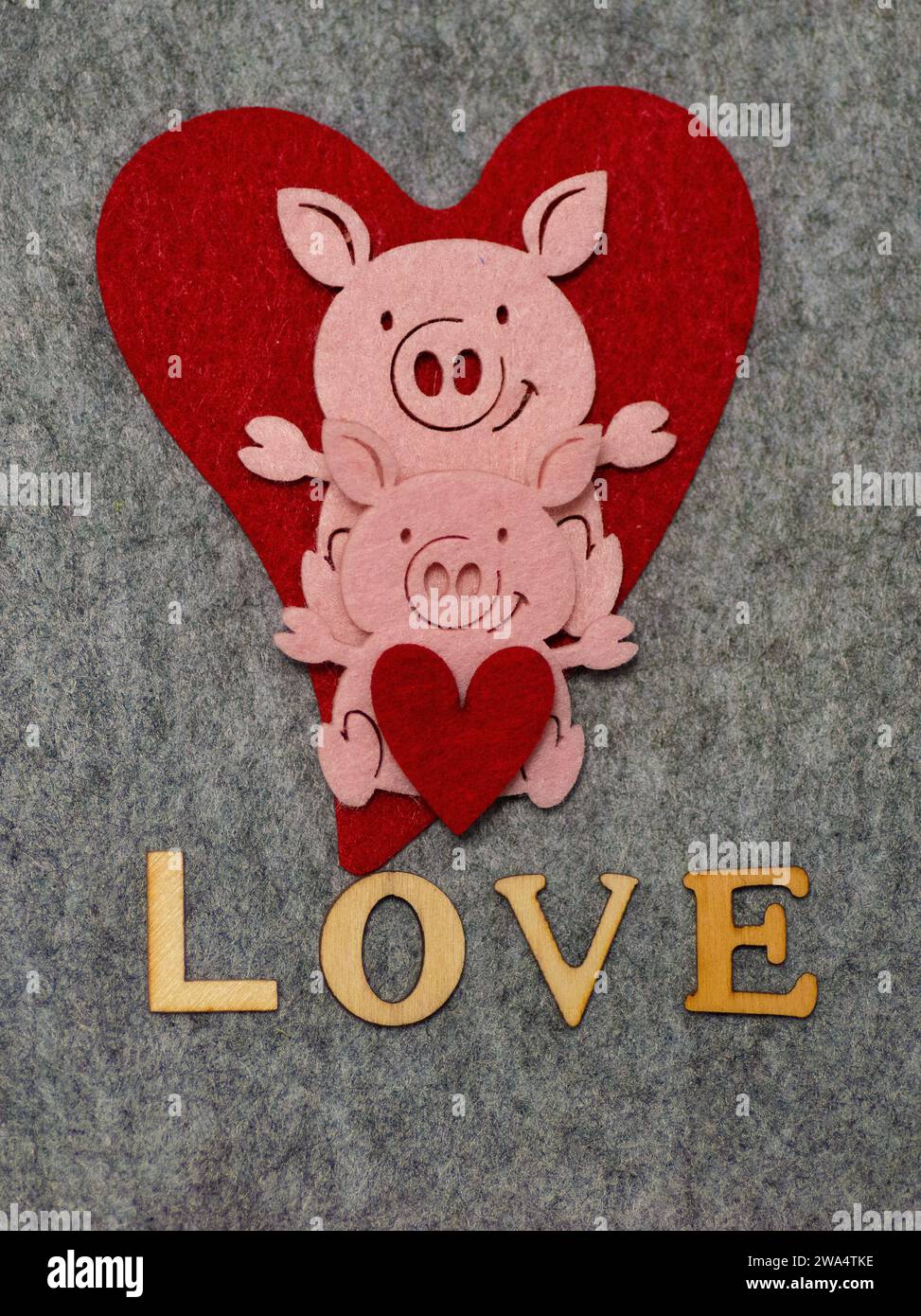 Pink lucky pigs with hearts and or lucky clovers wish you all the best ...
