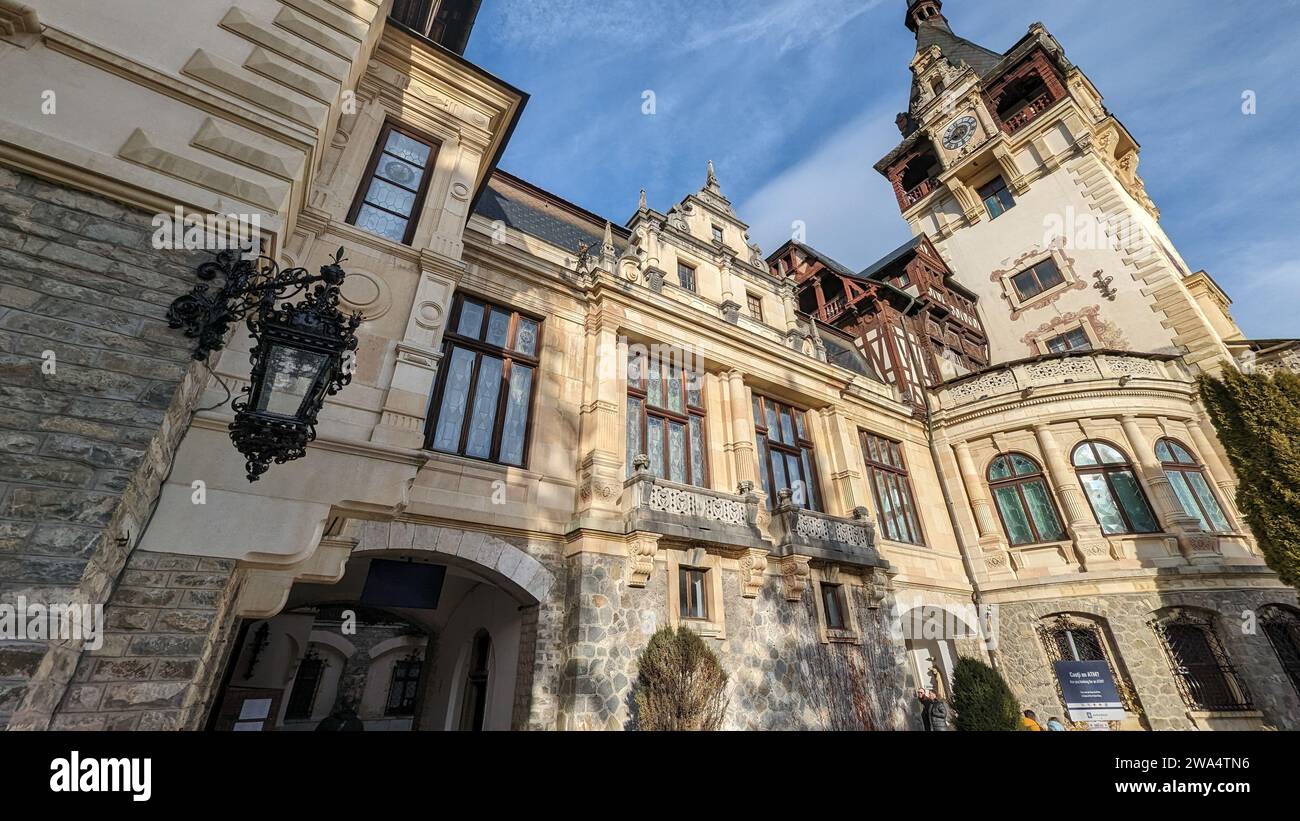 Pelesh castle, Sinaia, Romania Stock Photo - Alamy