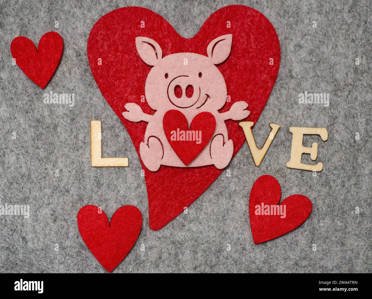 Pink lucky pigs with hearts and or lucky clovers wish you all the best ...