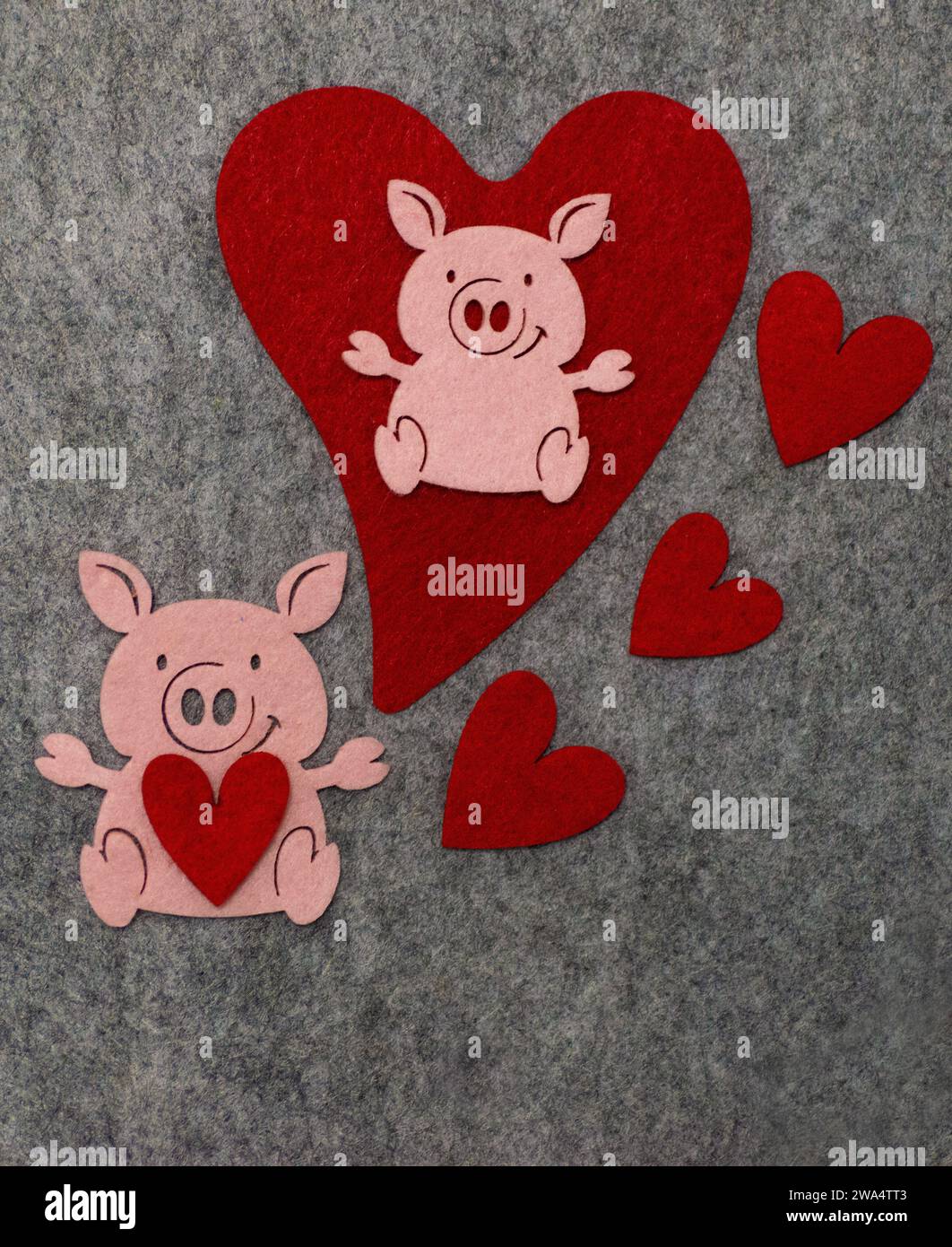 Pink lucky pigs with hearts and or lucky clovers wish you all the best ...