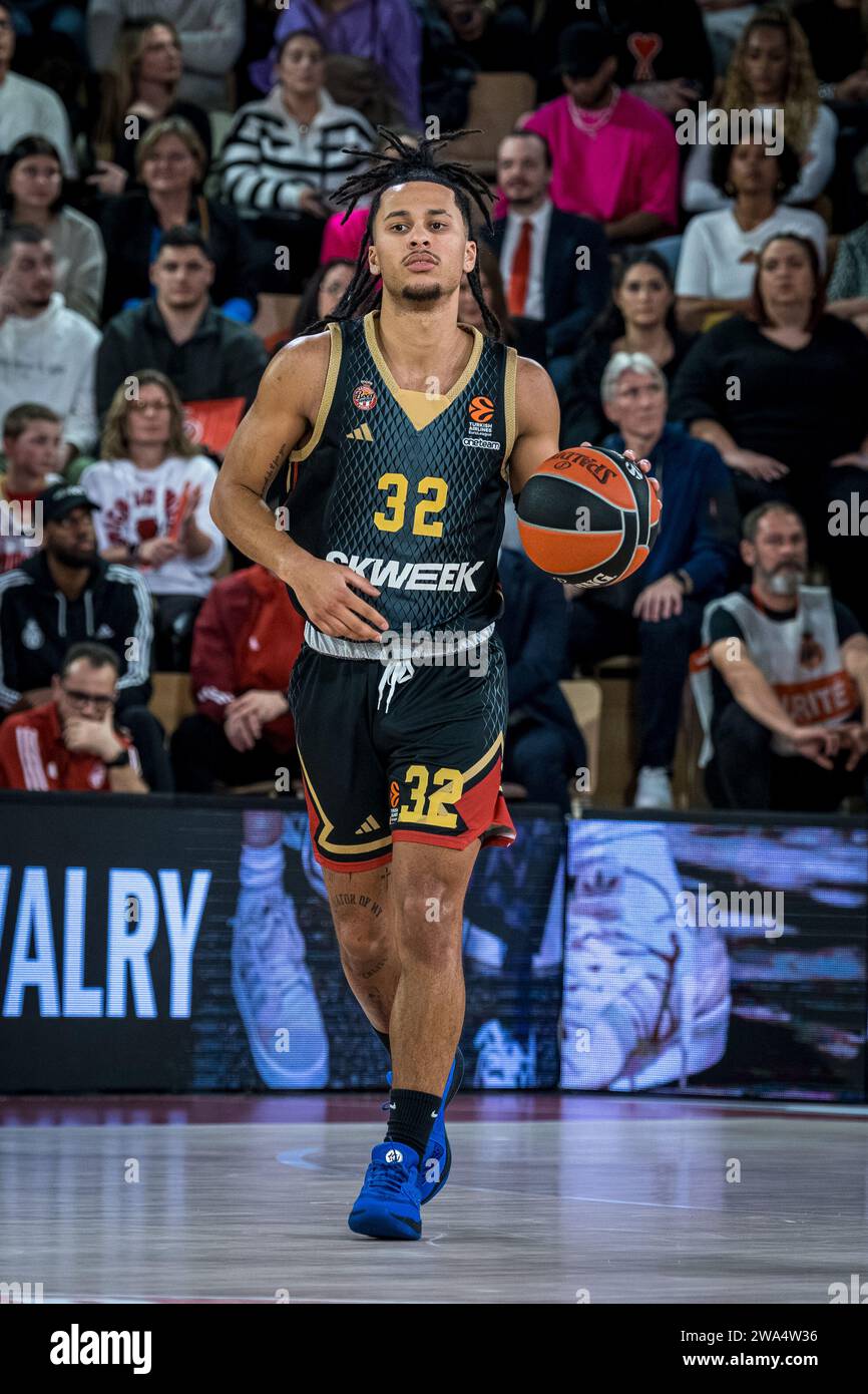 Monaco, Monaco. 29th Dec, 2023. Monaco players #32 Matthew Strazel is ...