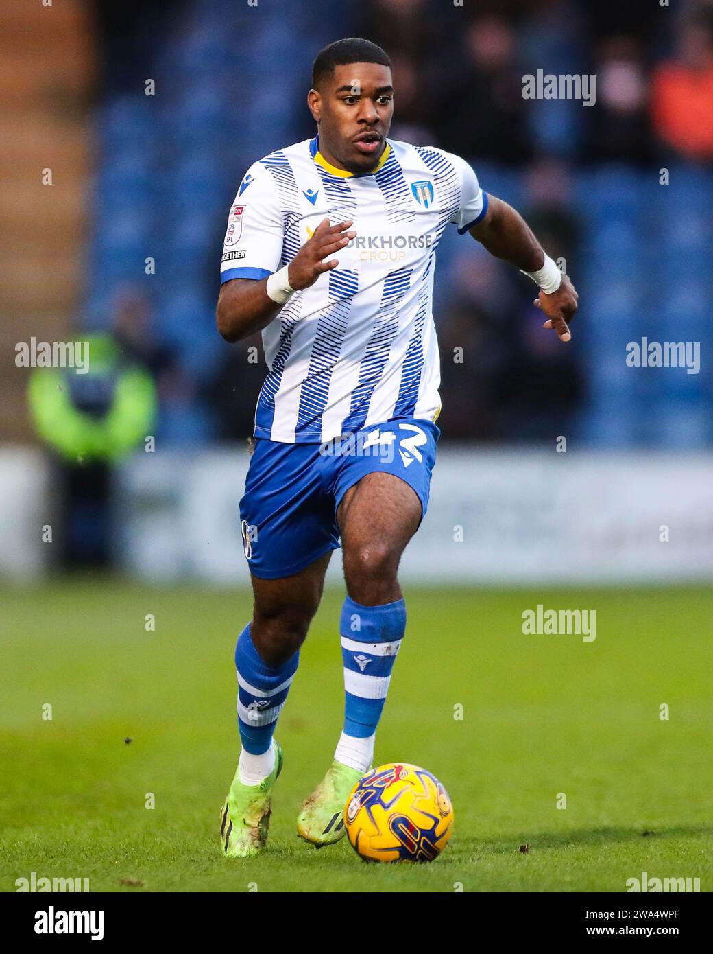 Colchester United's Jayden Fevrier during the Sky Bet League Two match ...
