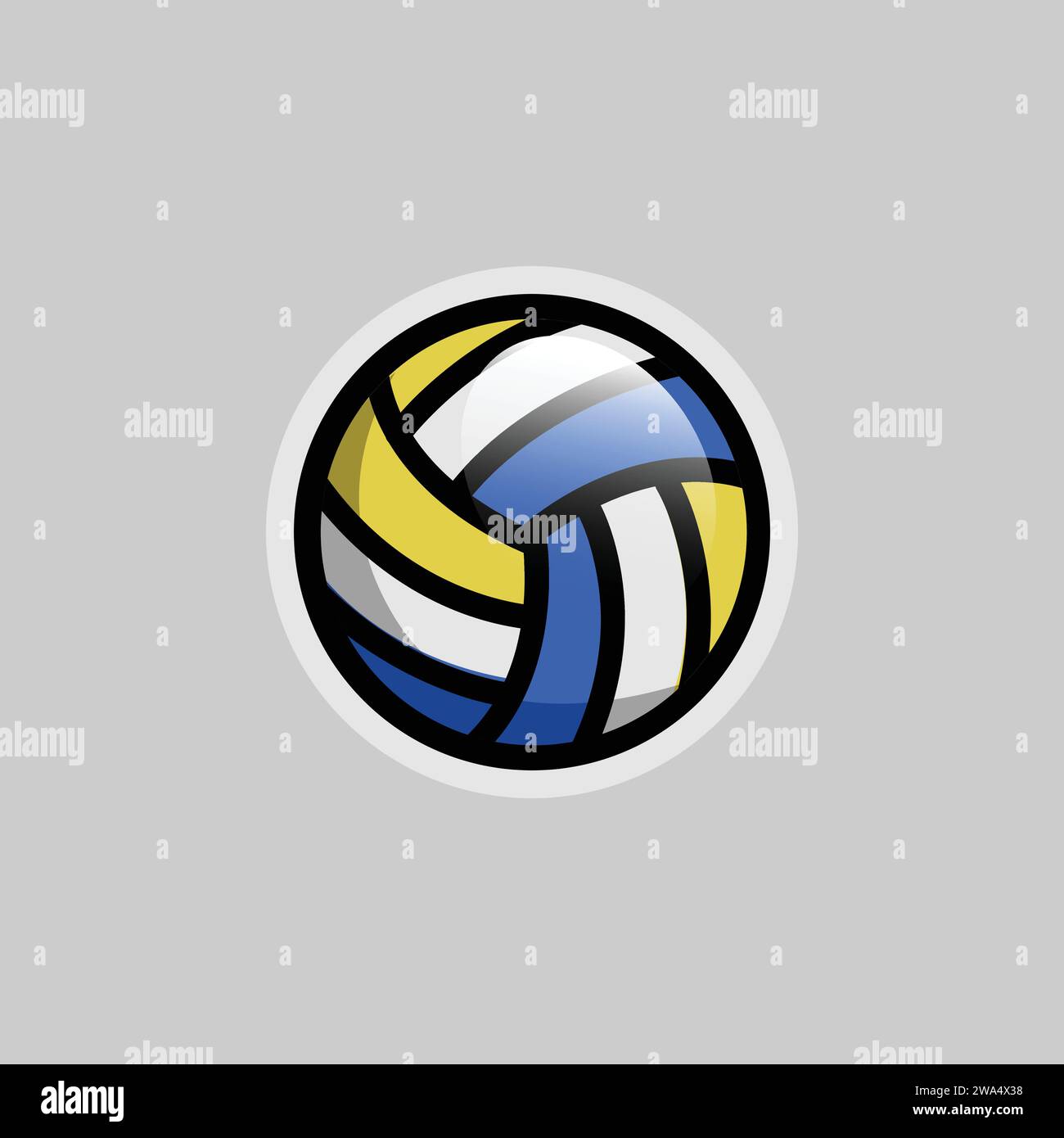 Volleyball sport sticker vector design Stock Vector Image & Art - Alamy