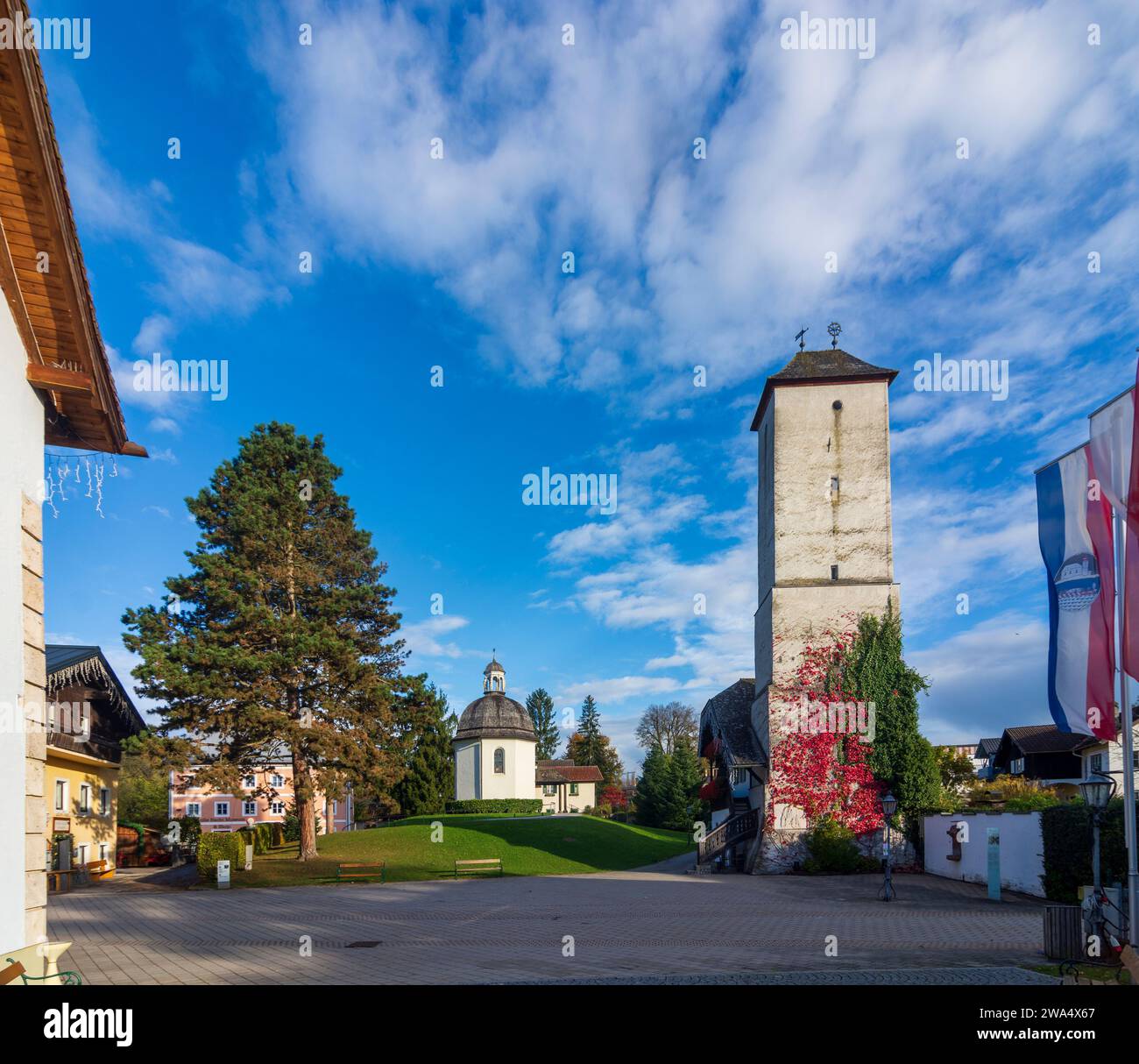 Oberndorf bei Salzburg: Silent Night Chapel, water tower in Flachgau ...