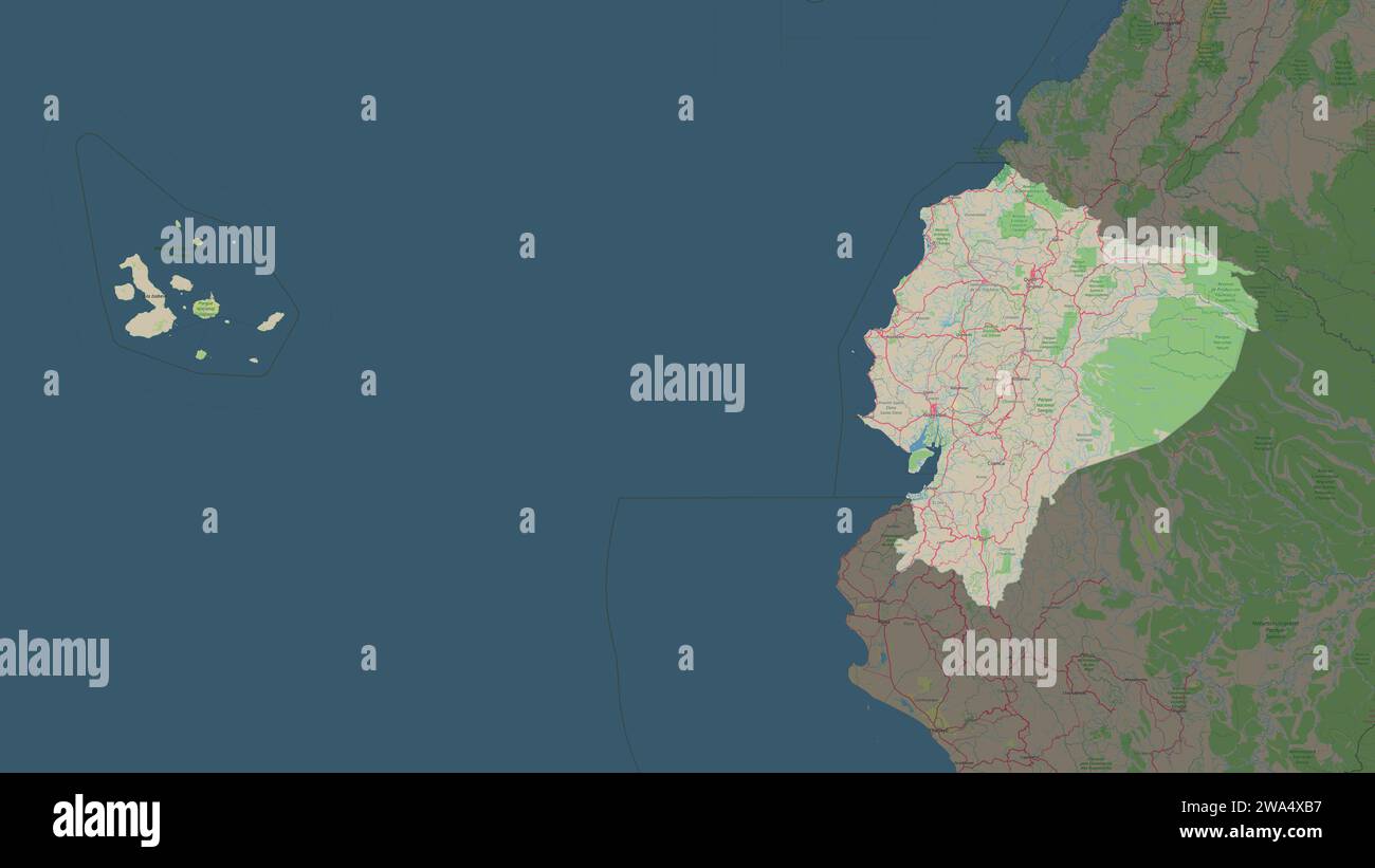Map america highlighted ecuador hi-res stock photography and images - Alamy