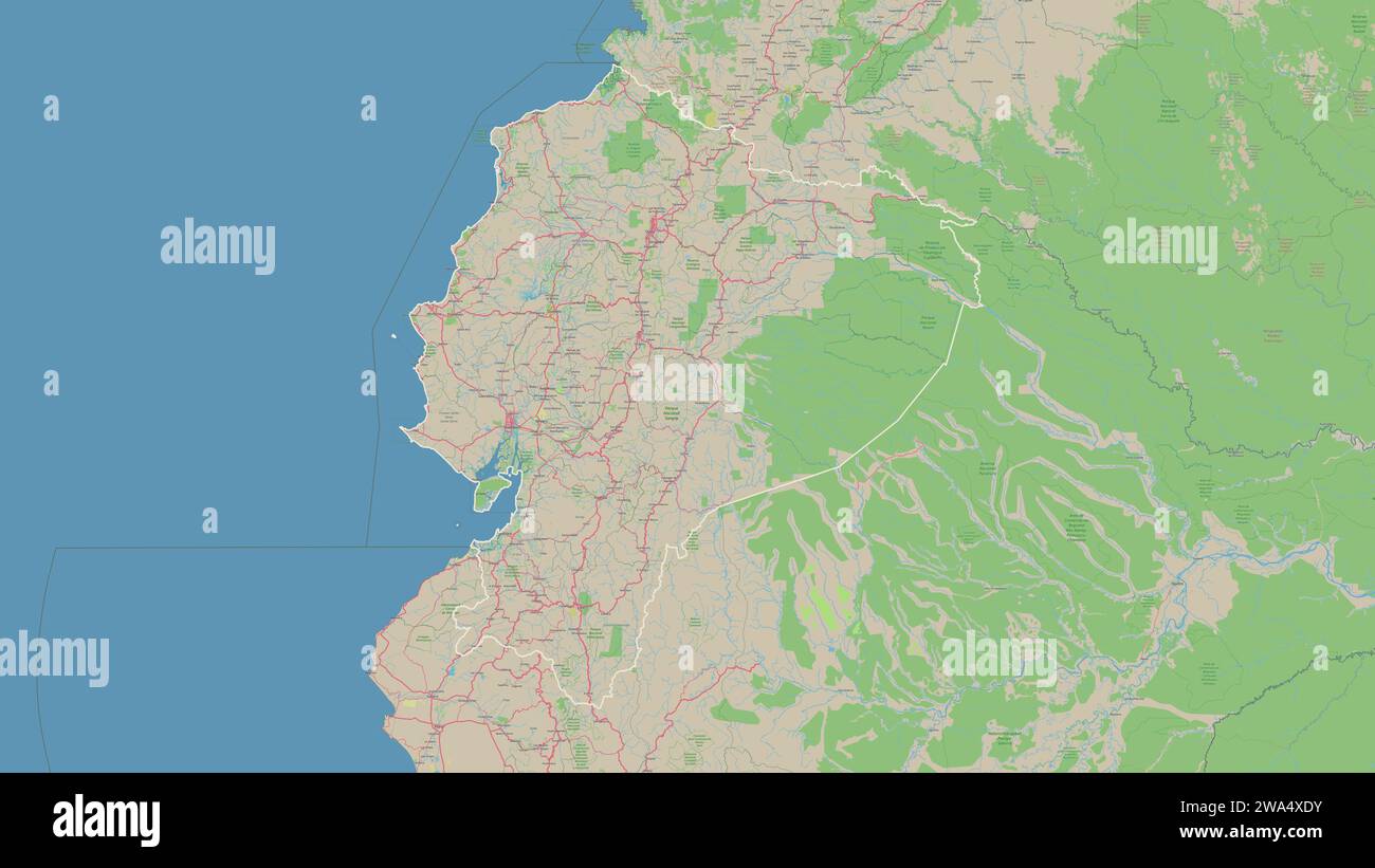 Topographic map ecuador hi-res stock photography and images - Alamy