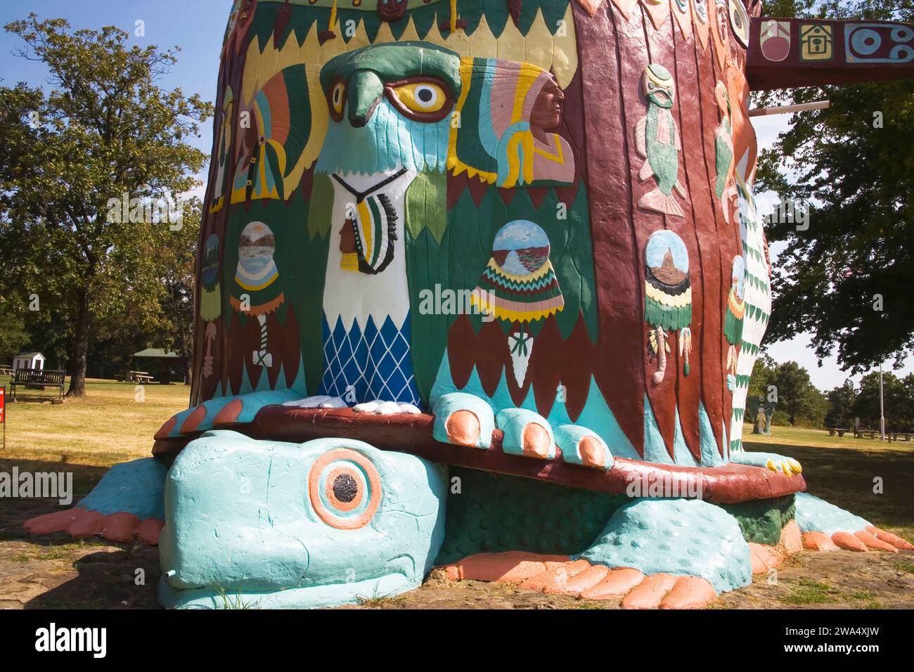 totem pole park in foyil on route 66 oklahoma Stock Photo - Alamy