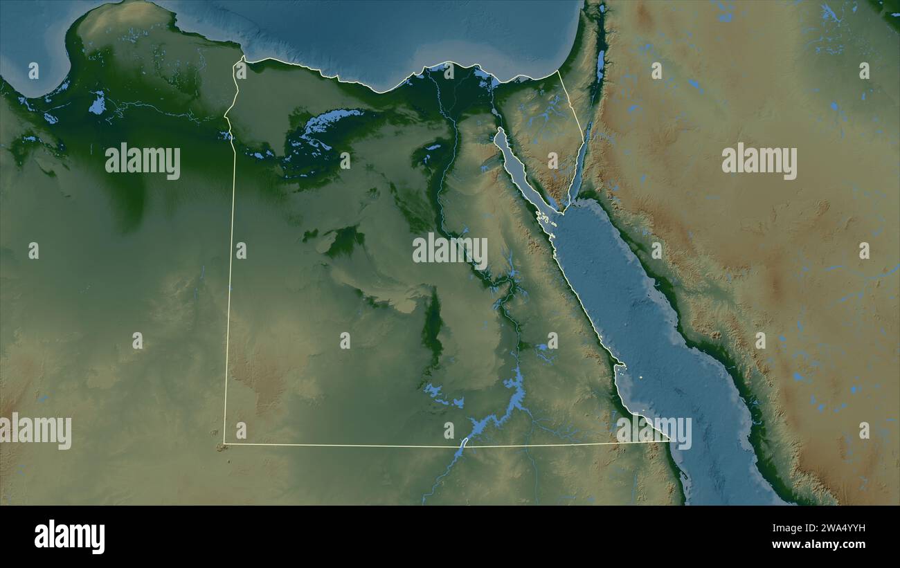 Egypt map physical hi-res stock photography and images - Alamy