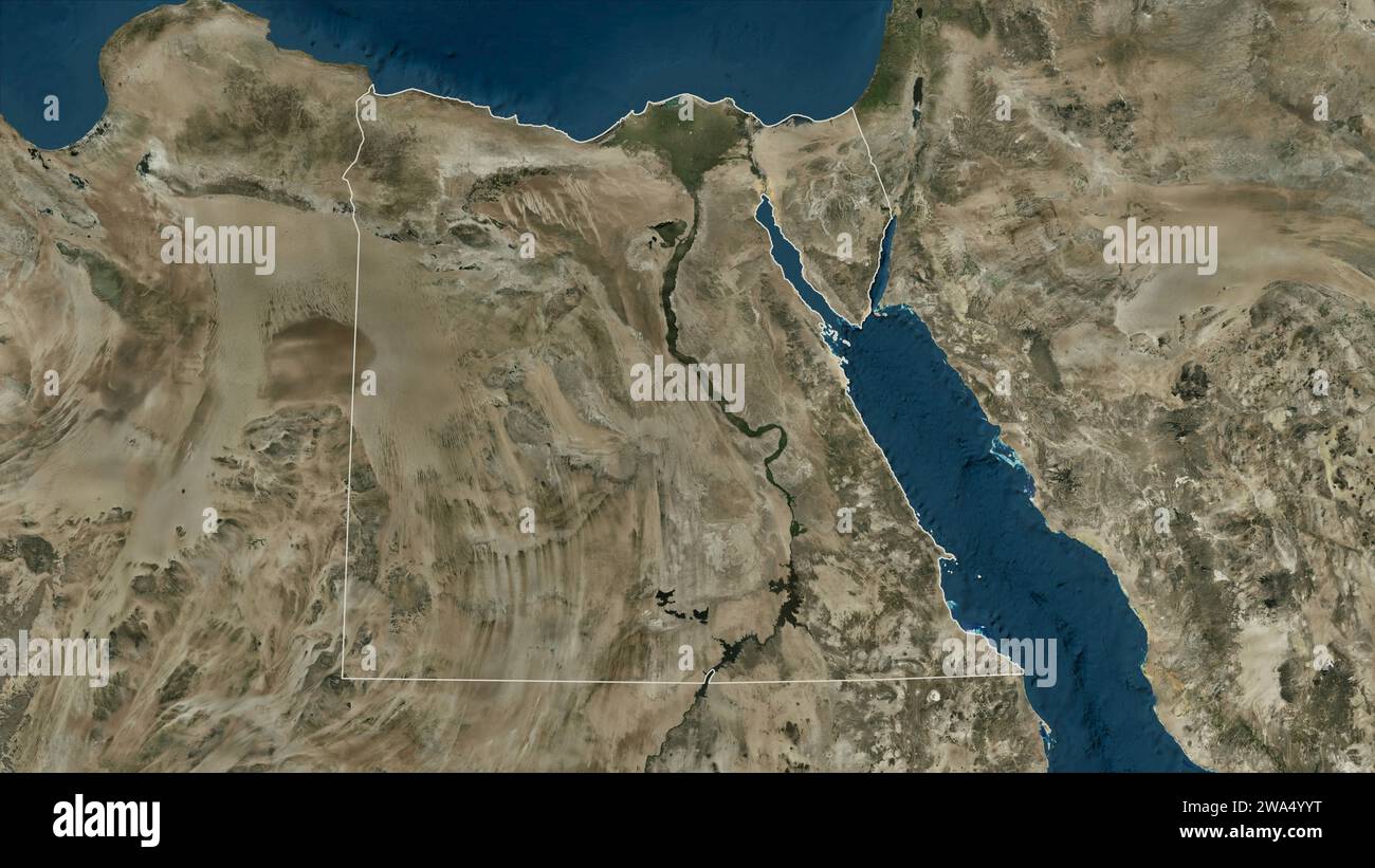 Egypt outlined on a high resolution satellite map Stock Photo - Alamy