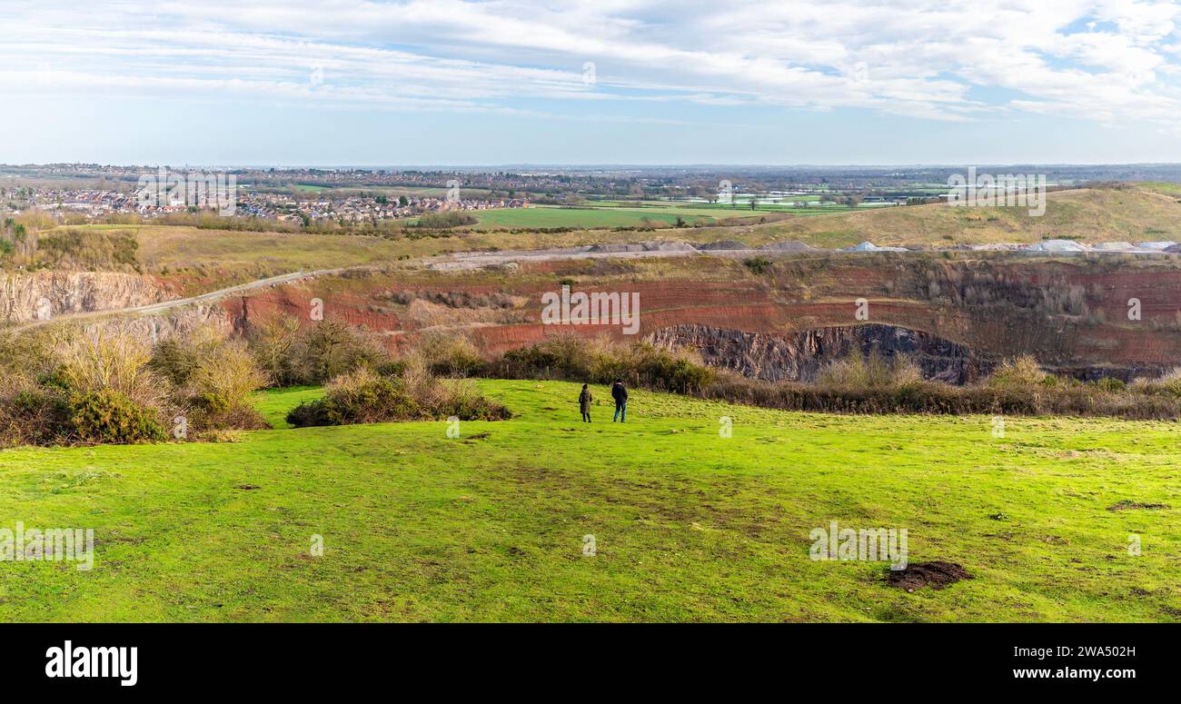 A view from Croft Hill past Croft Quarry towards Huncote ...