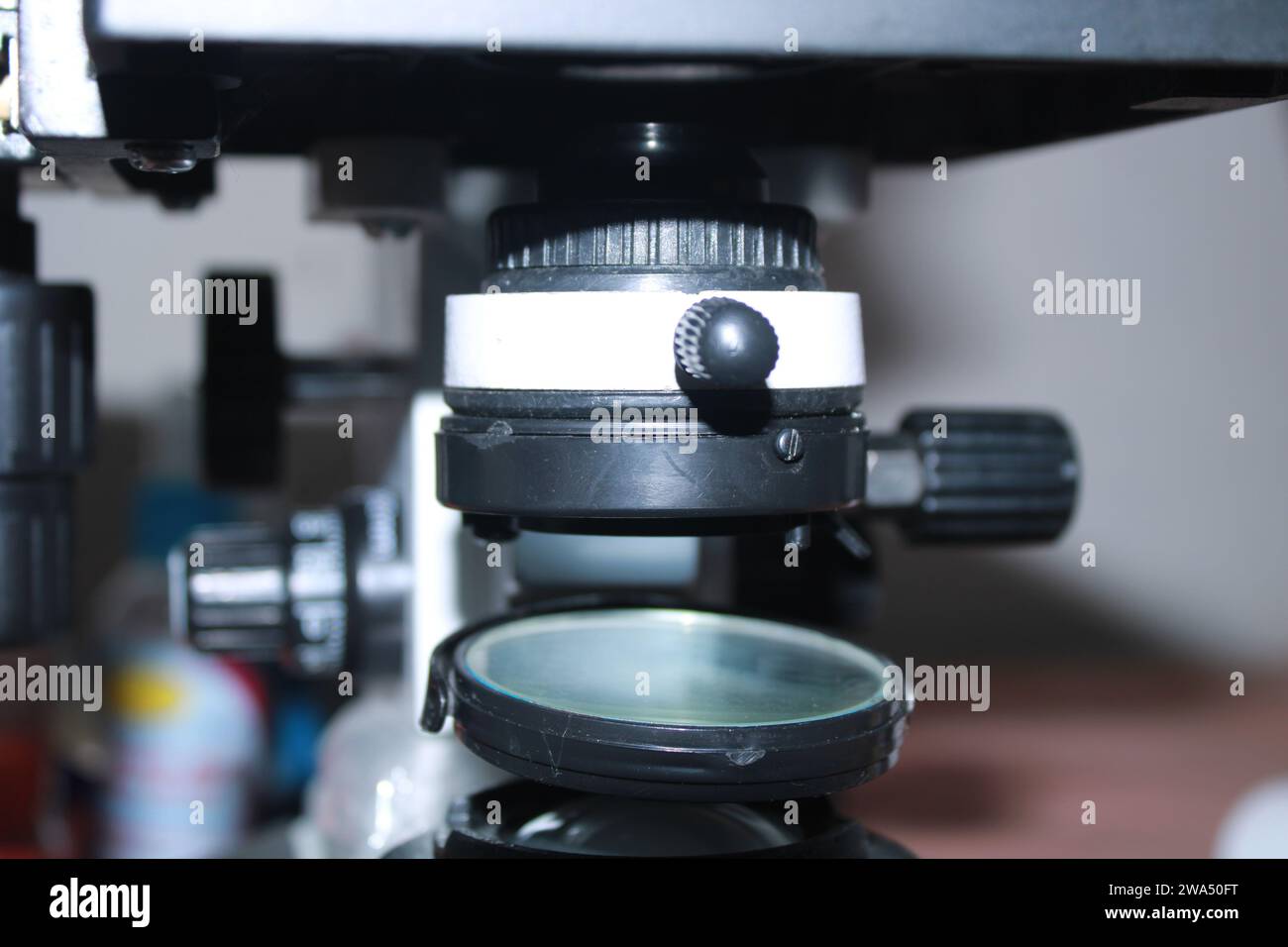Clouse up Microscope Mirror Parts. India Stock Photo - Alamy