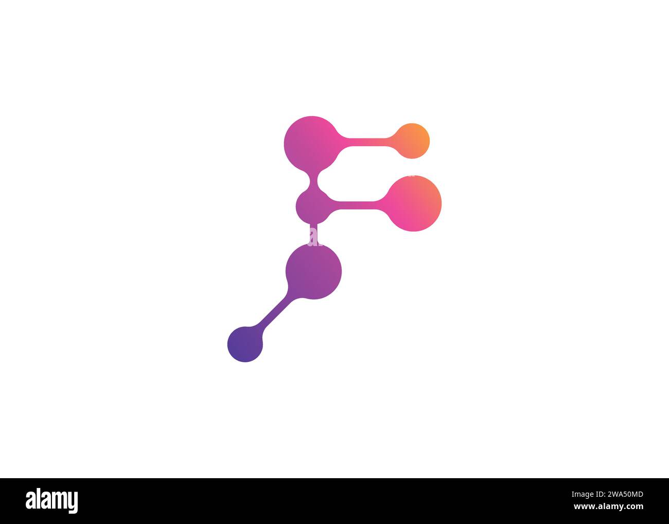 Letter F Technology vector monogram logo design template. Letter F ...