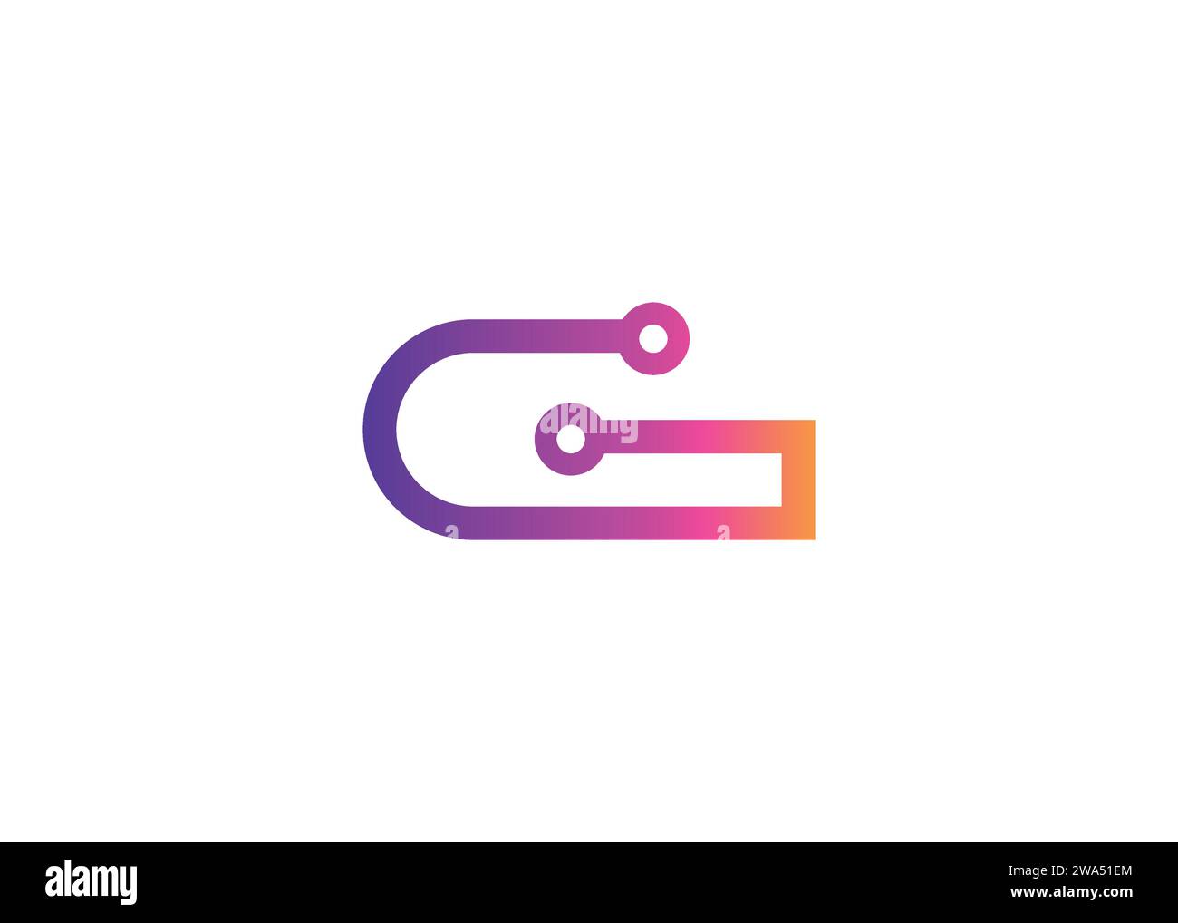 Letter G Technology vector monogram logo design template. Letter G ...