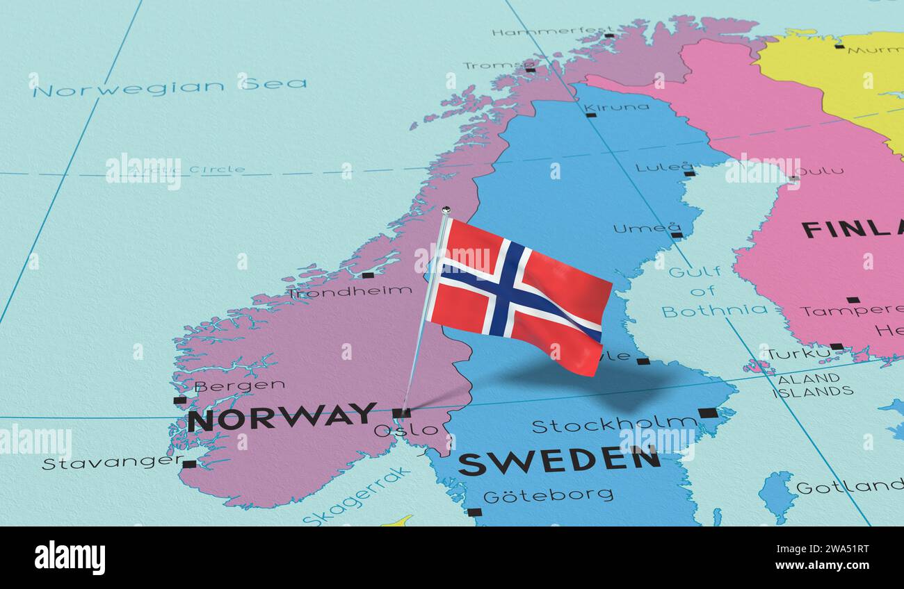 Norway political map capital oslo hi-res stock photography and images ...