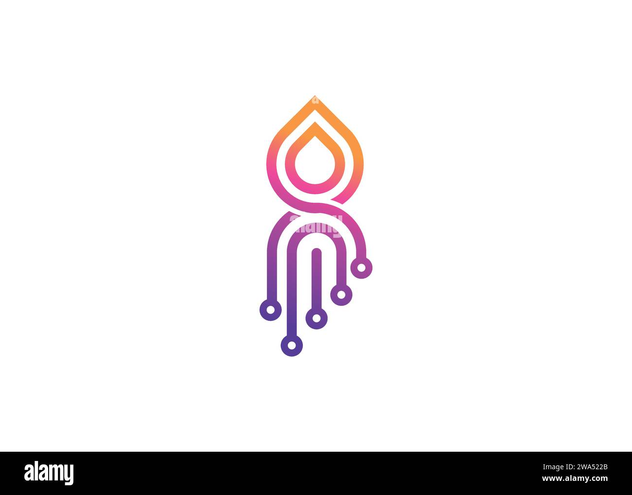 Letter i Technology vector monogram logo design template. Letter i ...