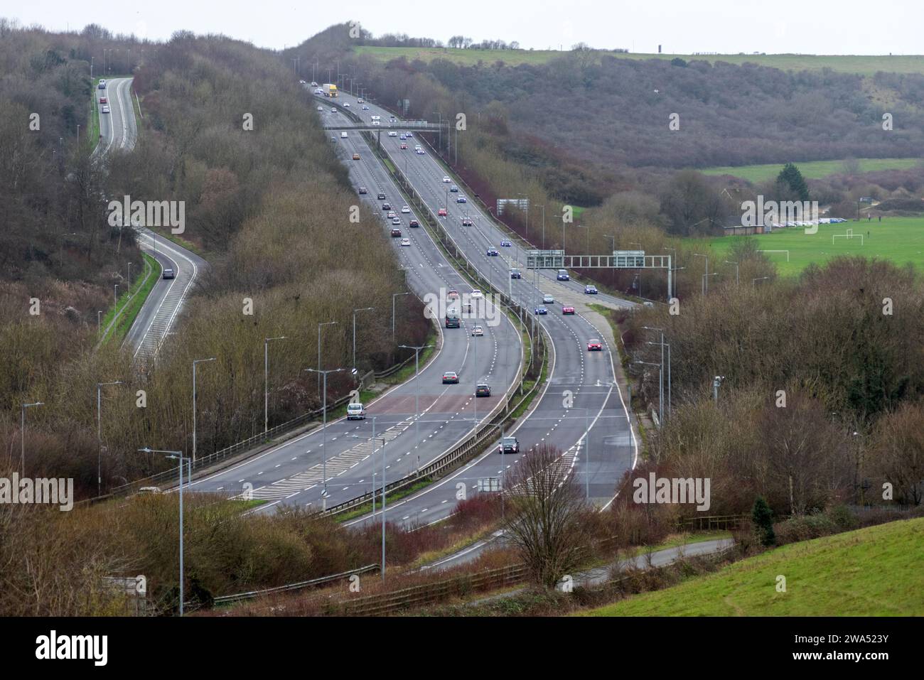 Brighton, January 1st 2024: The A27 Brighton bypass Stock Photo - Alamy