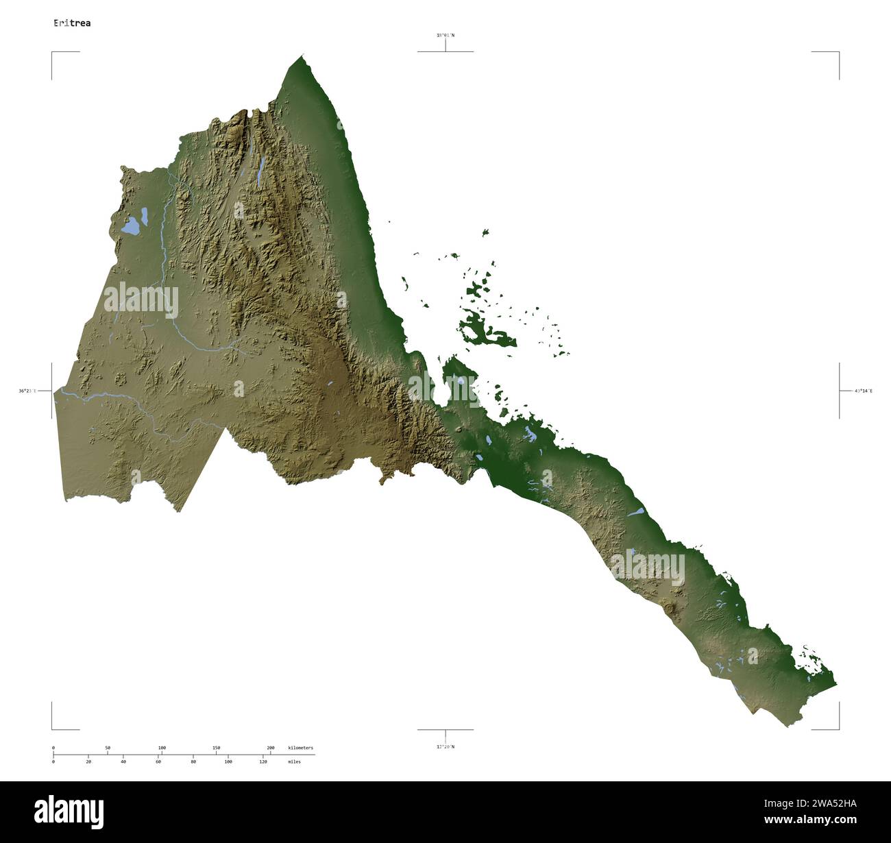 Shape of a Pale colored elevation map with lakes and rivers of the ...