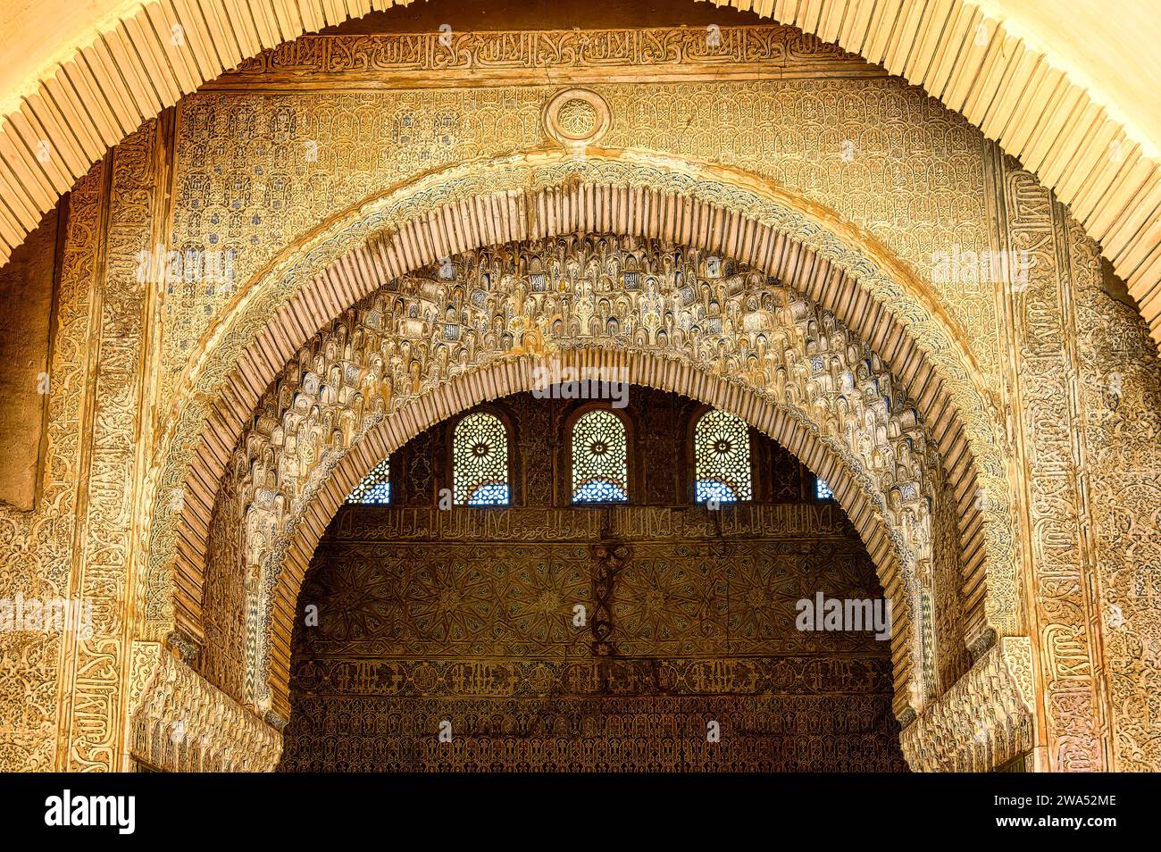 Architecture Alhambra Palace and Fortress Complex, Granada, Spain Stock ...
