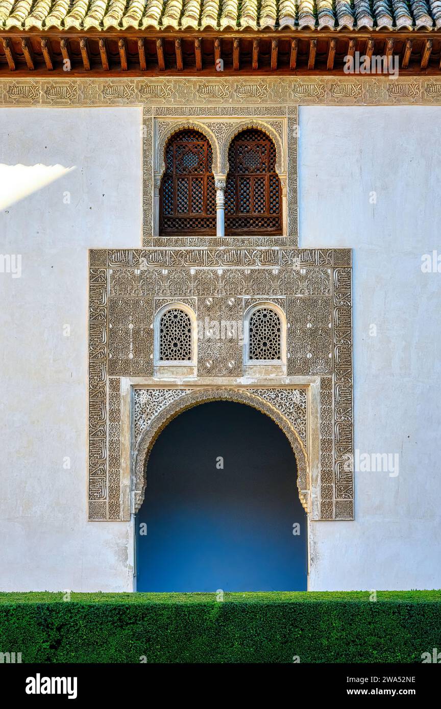 Architecture Alhambra Palace and Fortress Complex, Granada, Spain Stock ...
