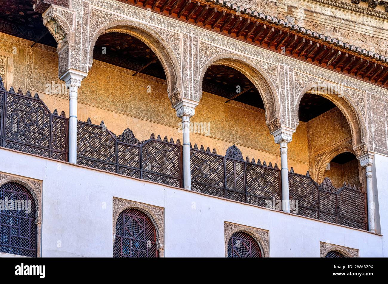 Architecture Alhambra Palace and Fortress Complex, Granada, Spain Stock ...