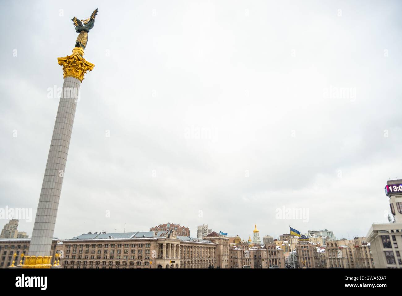 Kyiv, Kyiv, Ukraine. 2nd Jan, 2024. General view of the Maidan square ...