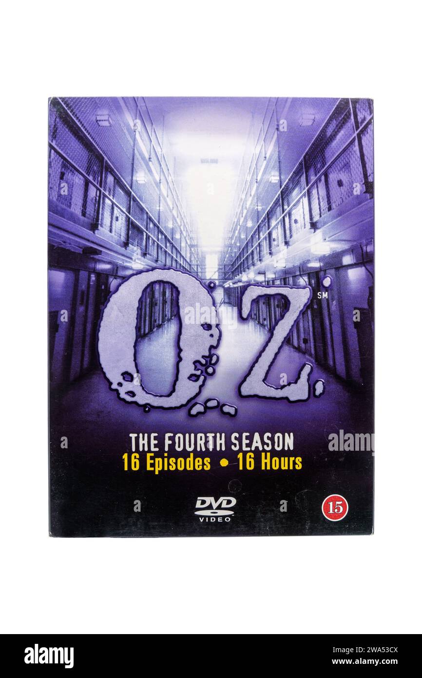 OZ TV Show, Fourth season DVD. Isolated on white background with ...